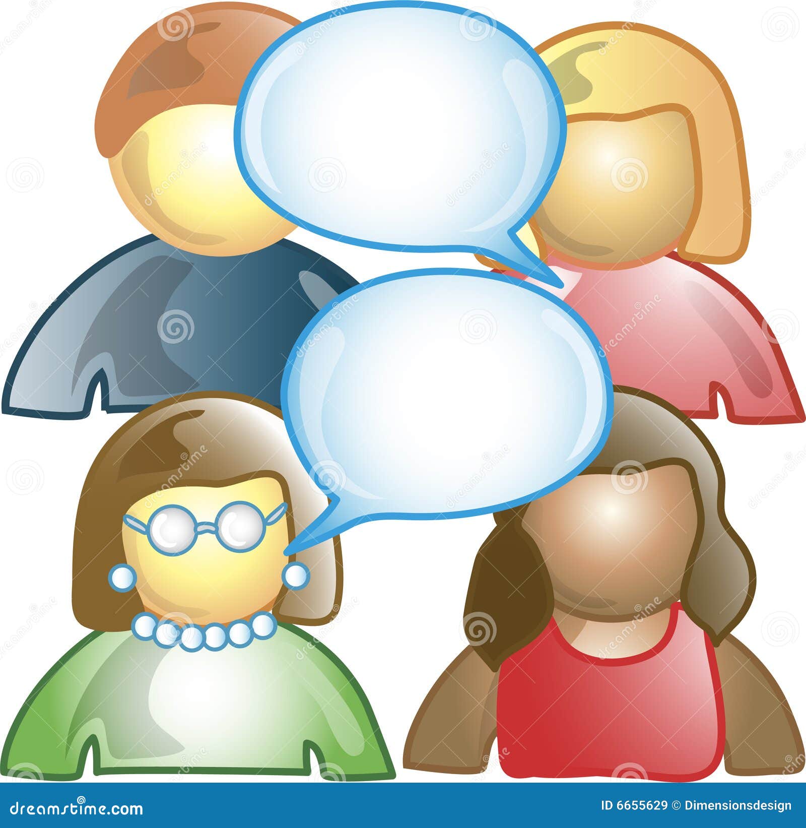 Discussion Icon stock vector. Illustration of speech, female - 6655629