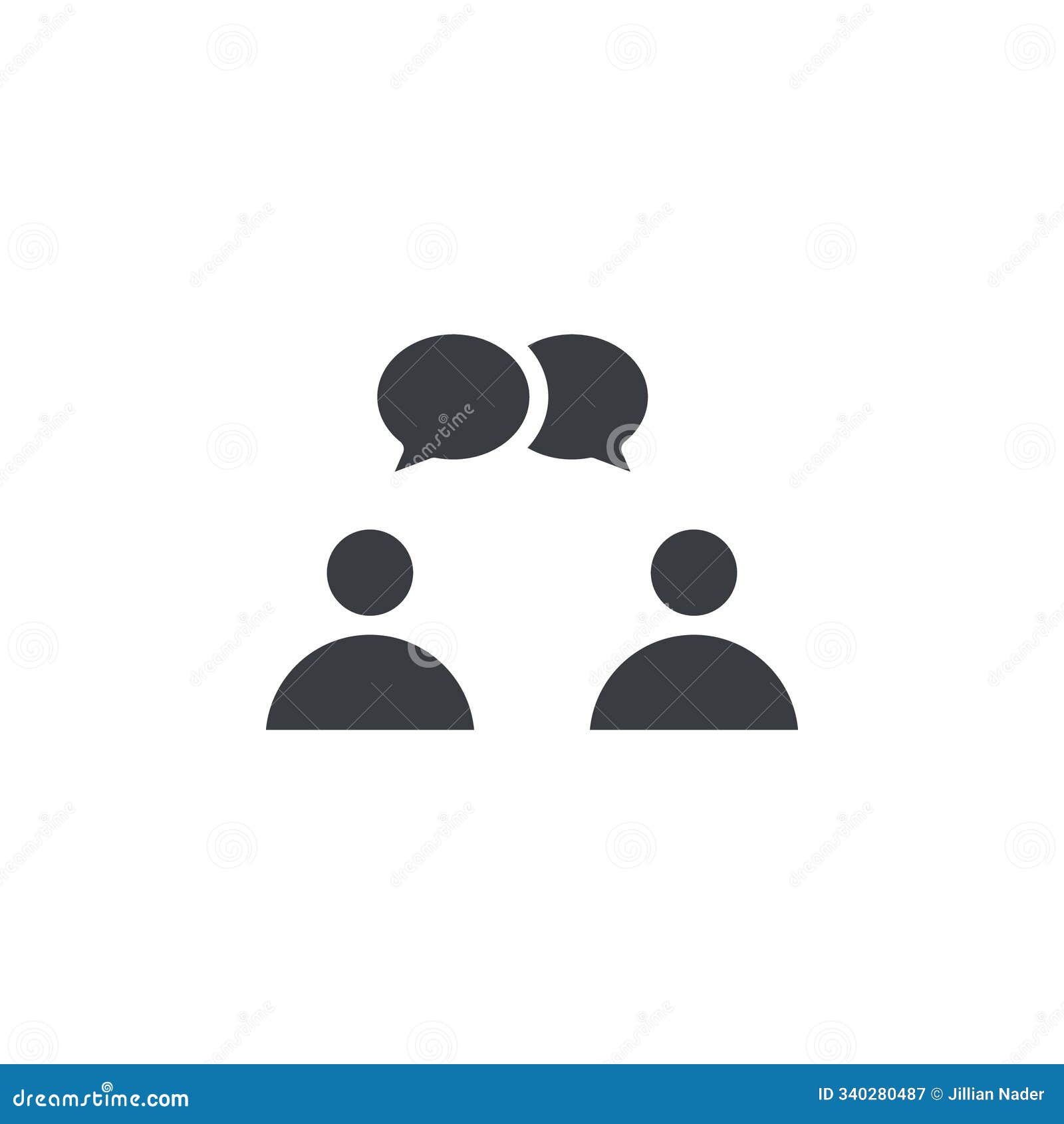 Discussion Icon Simple Vector Symbol Stock Vector - Illustration of ...