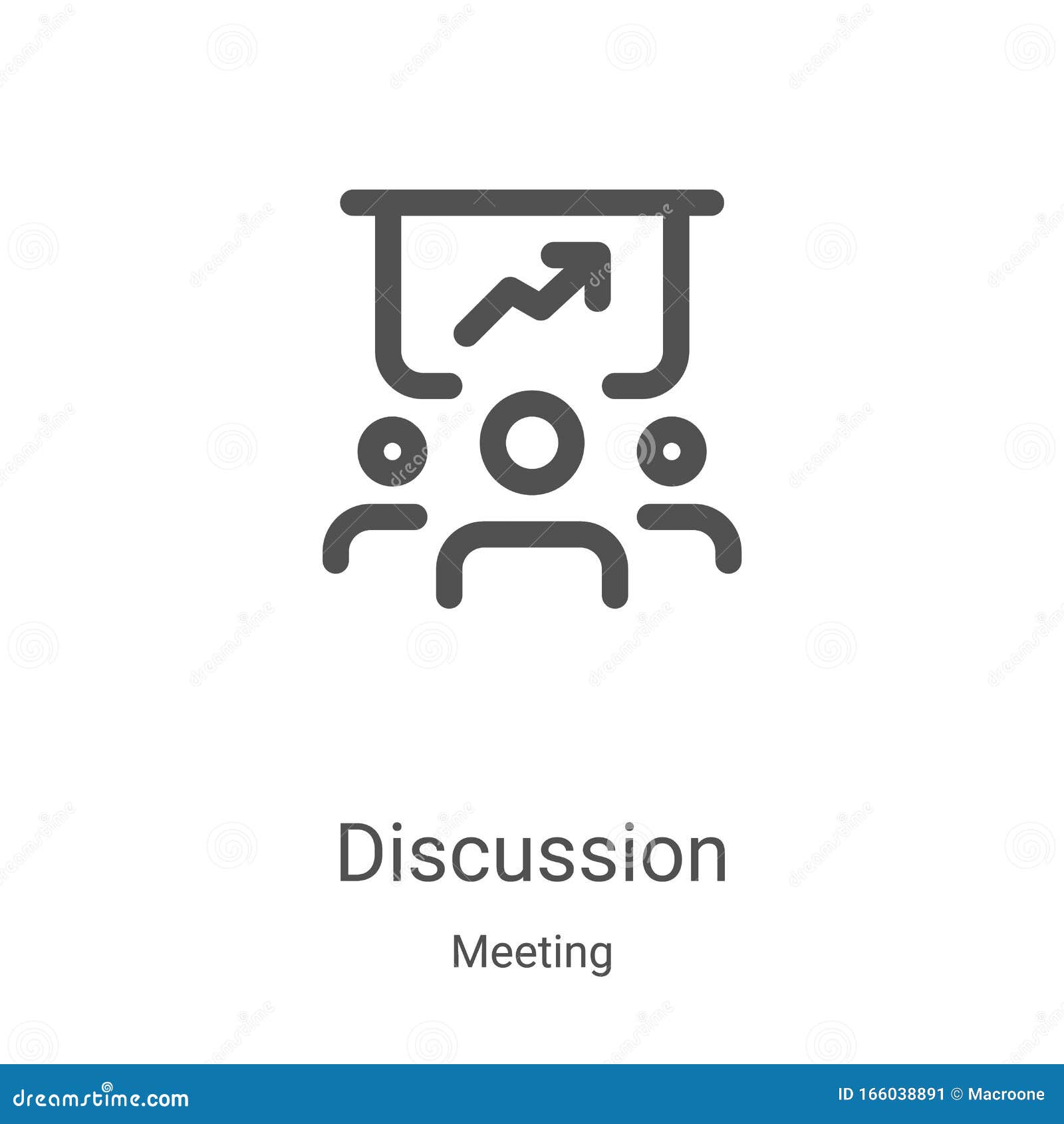 Discussion Icon Vector from Meeting Collection. Thin Line Discussion ...