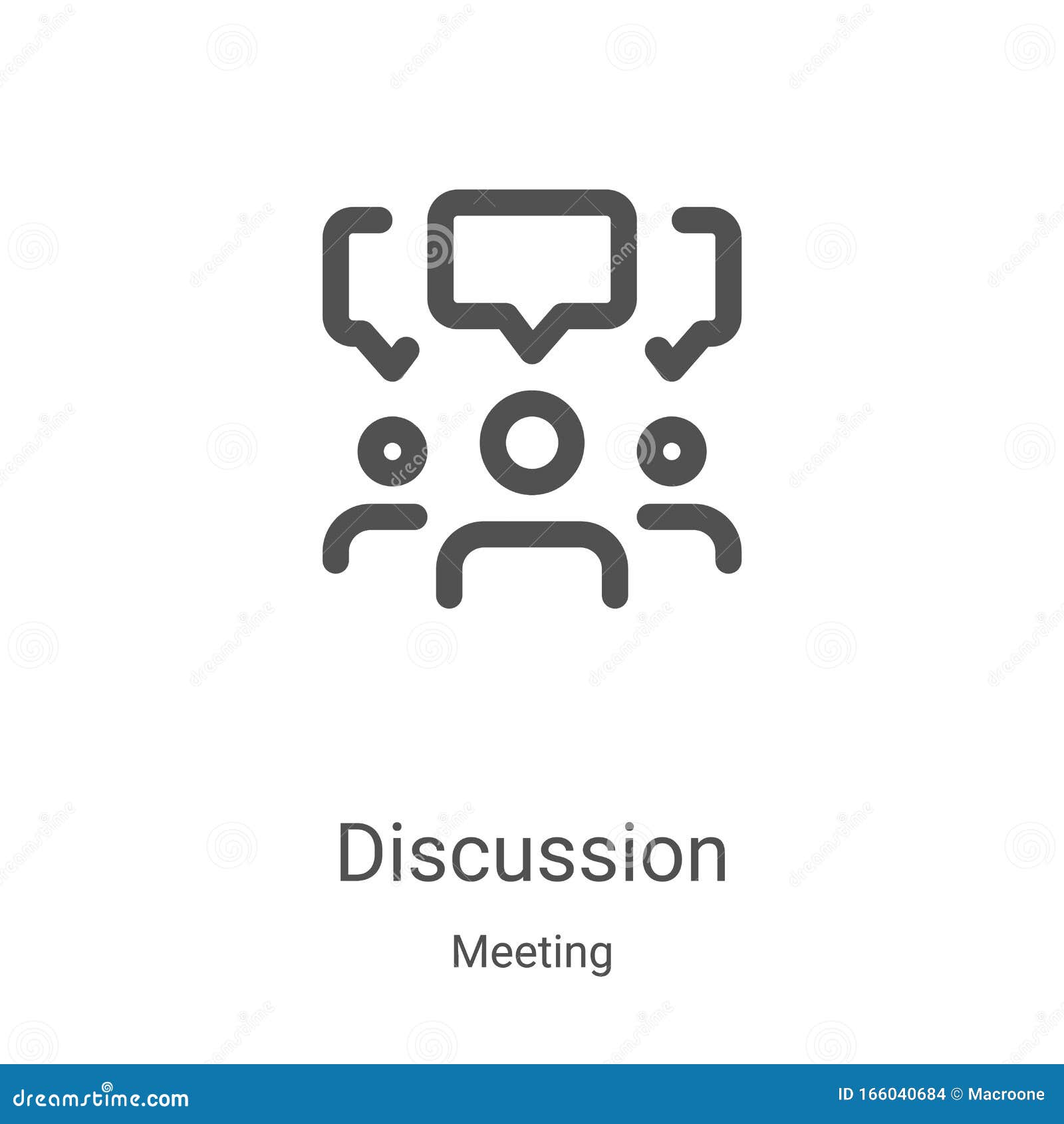 Discussion Icon Vector from Meeting Collection. Thin Line Discussion ...