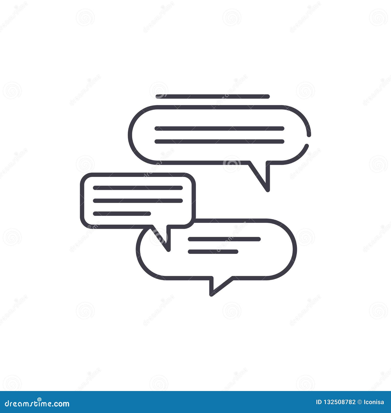 Discussion Line Icon Concept. Discussion Vector Linear Illustration ... Discussion Line Icon Concept. Discussion Vector Linear Illustration ...