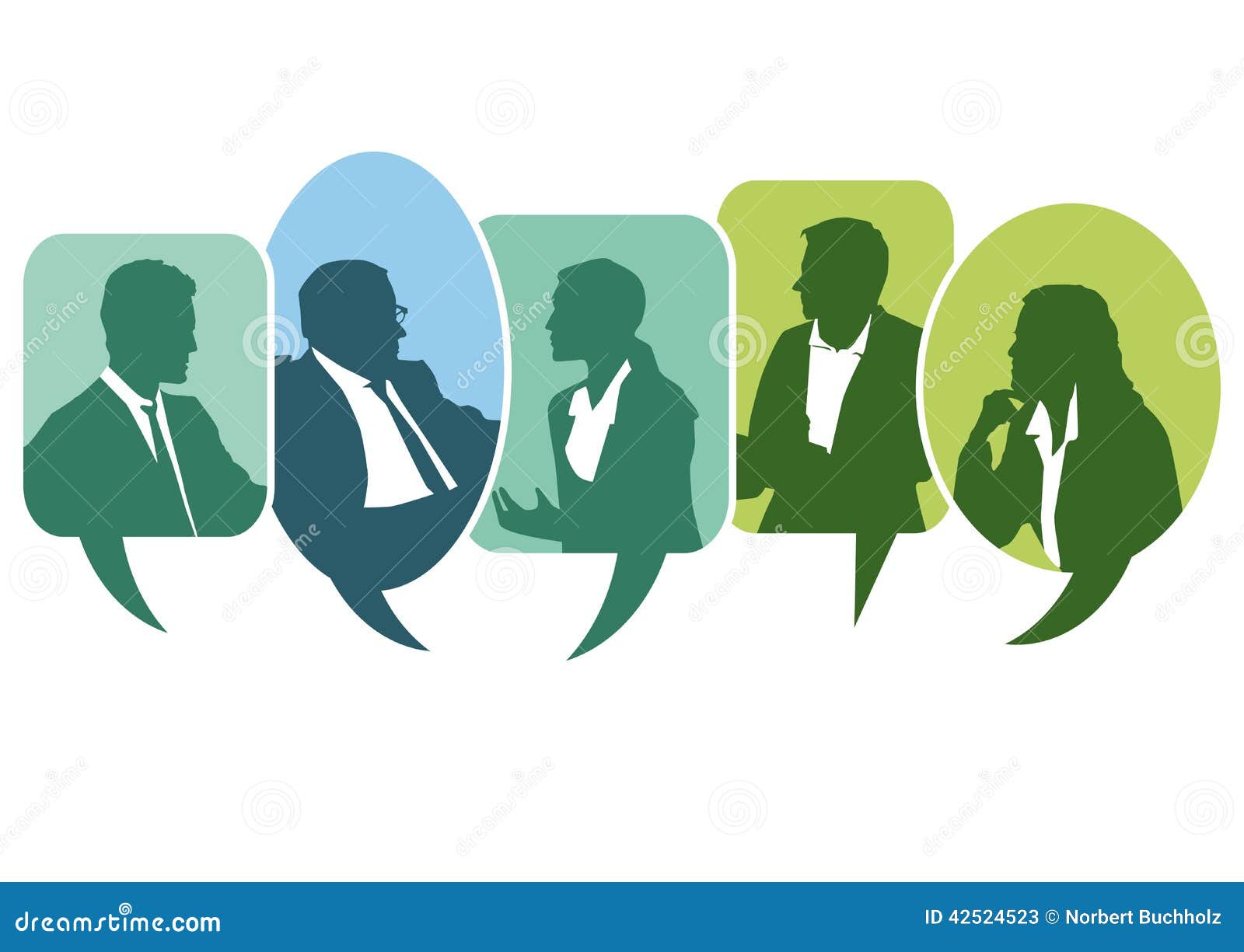 Discussion stock vector. Illustration of green, discussing - 42524523