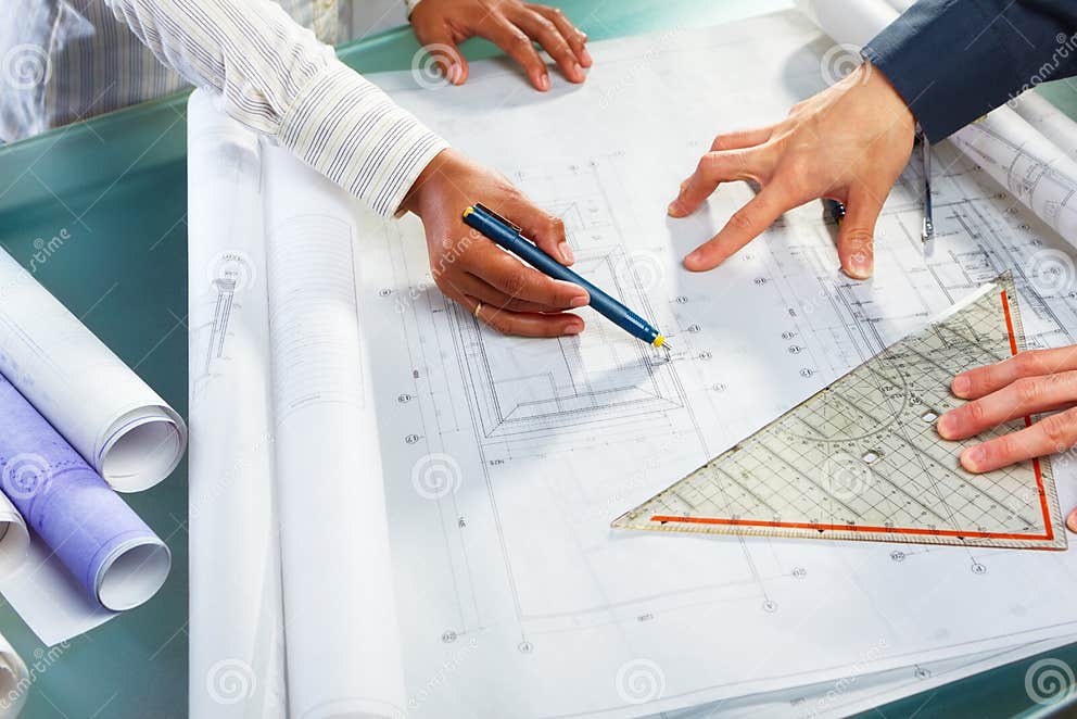 Discussion Over Architecture Design Stock Image - Image of architecture ...