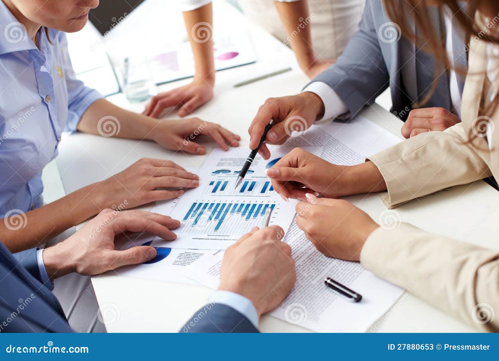 Discussion of papers stock image. Image of information - 27880653