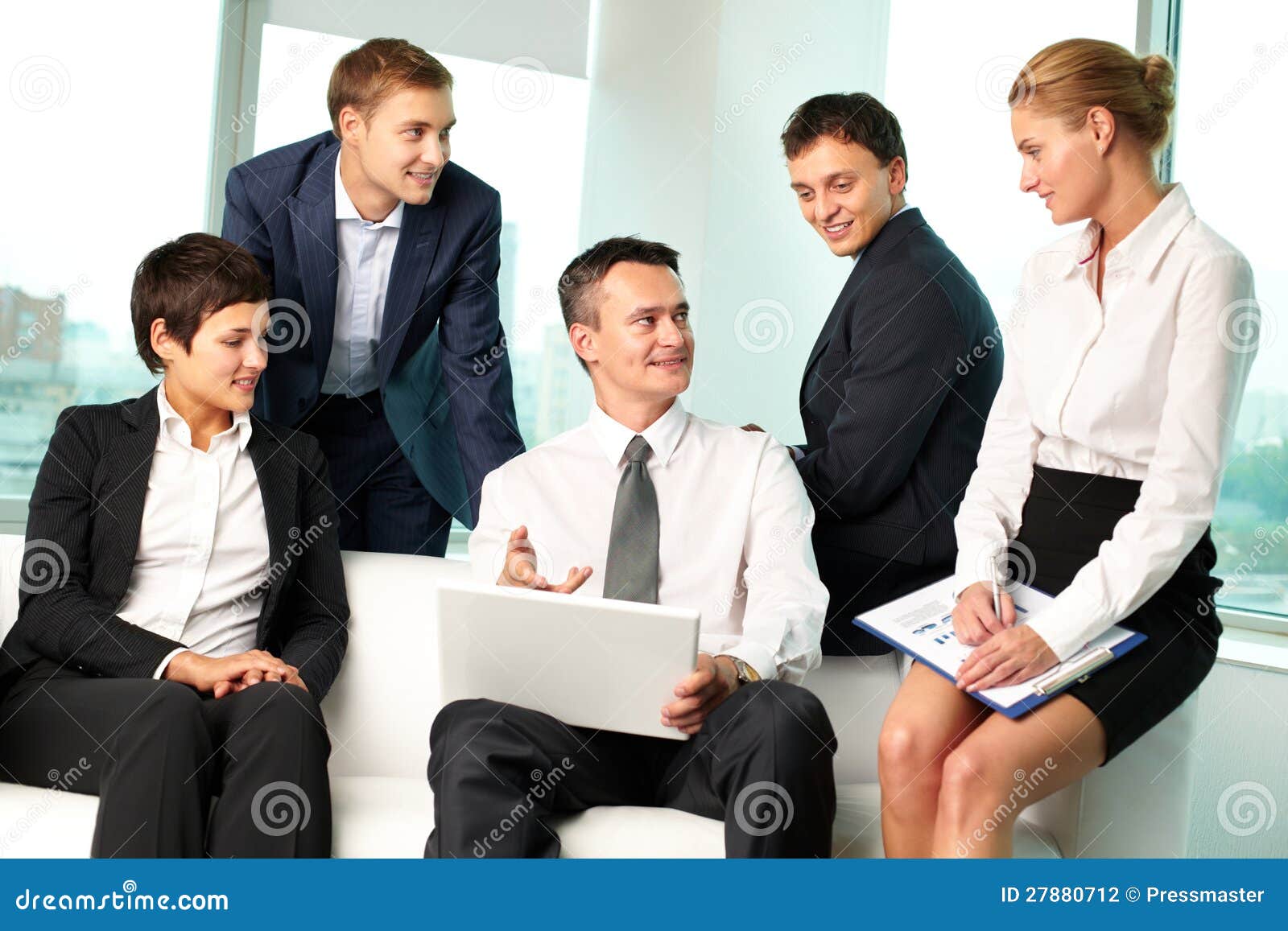 Discussion of project stock photo. Image of collaboration - 27880712