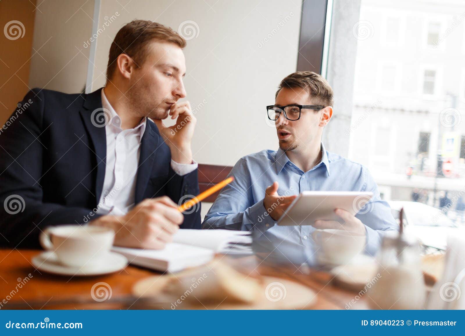 Discussion of sales stock image. Image of teamwork, professionals ...