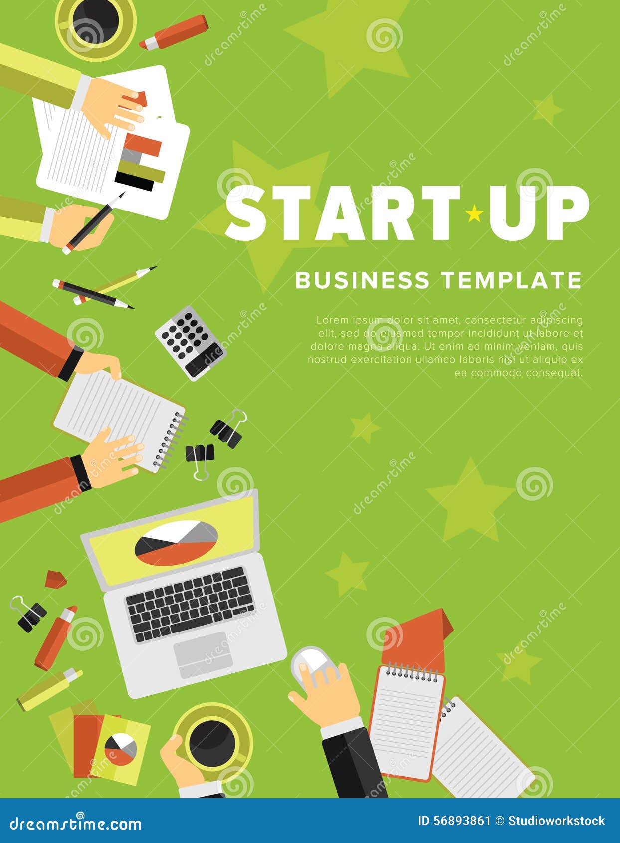 Discussion Startup at the Table. View from Above. Stock Vector ...