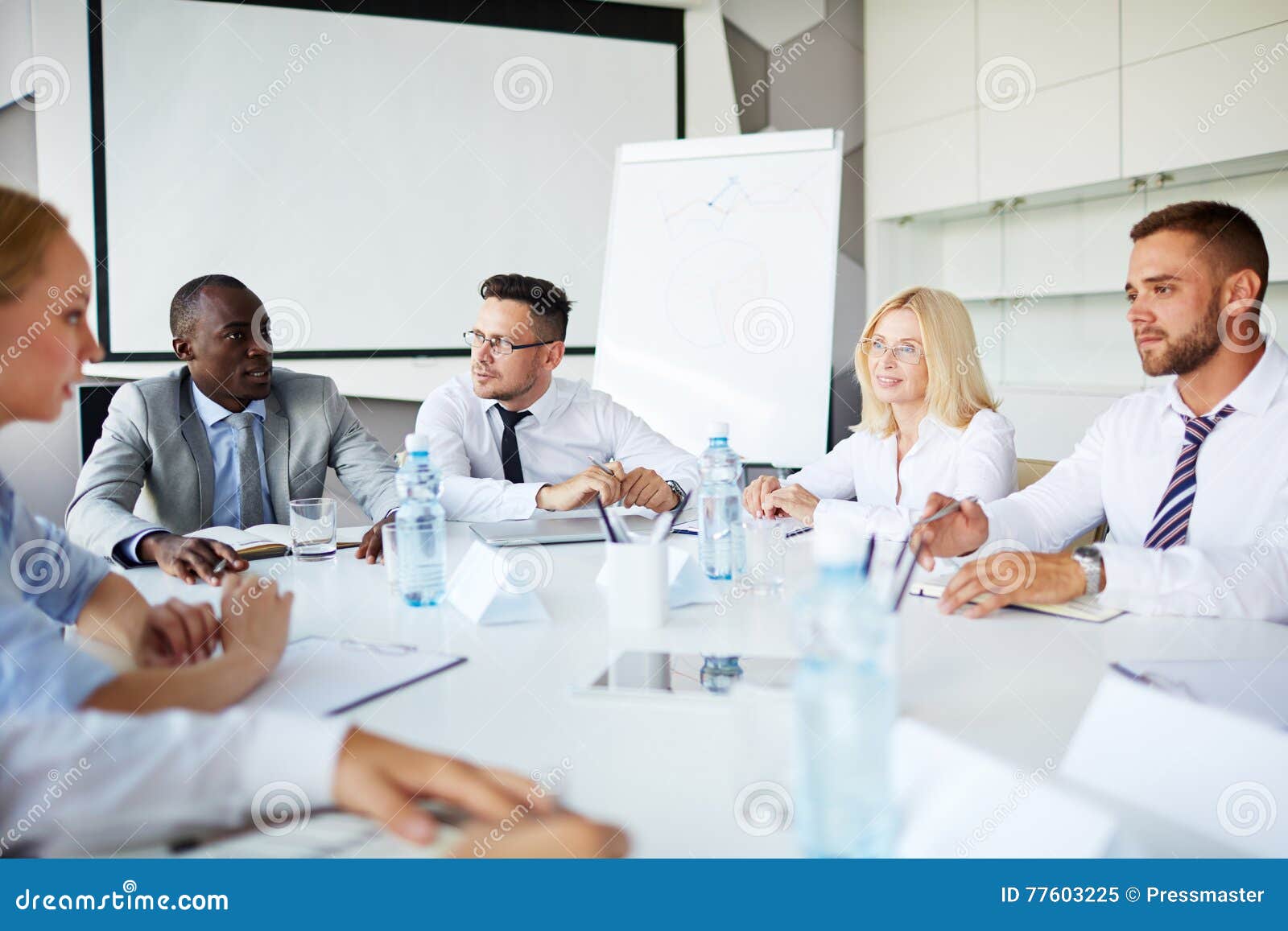 Discussion of strategies stock image. Image of motivate - 77603225