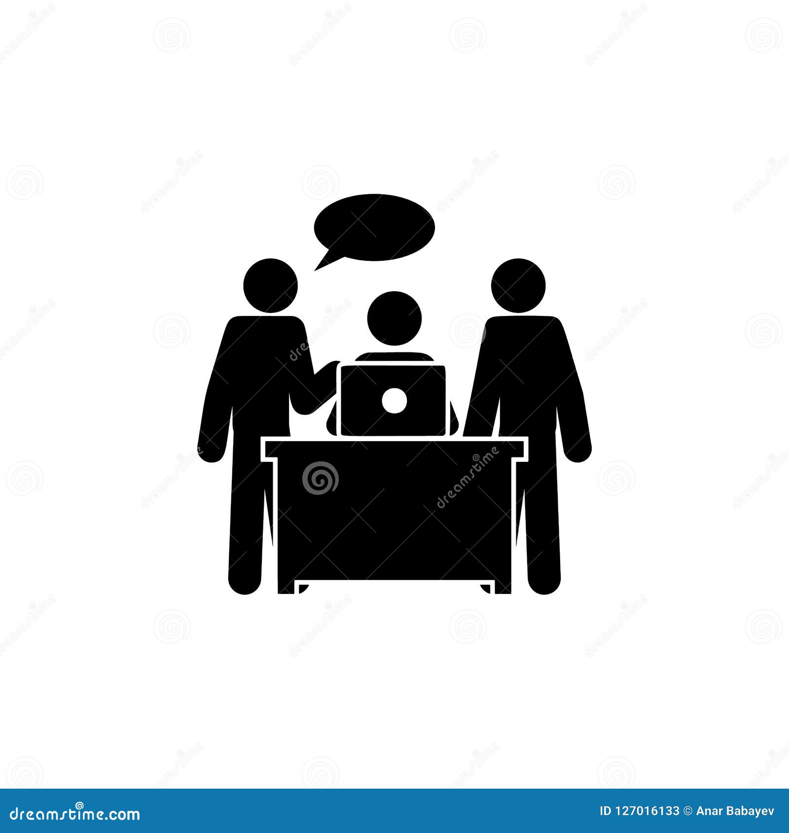 Discussion of Work Icon. Element of Colleagues Icon for Mobile Concept ...