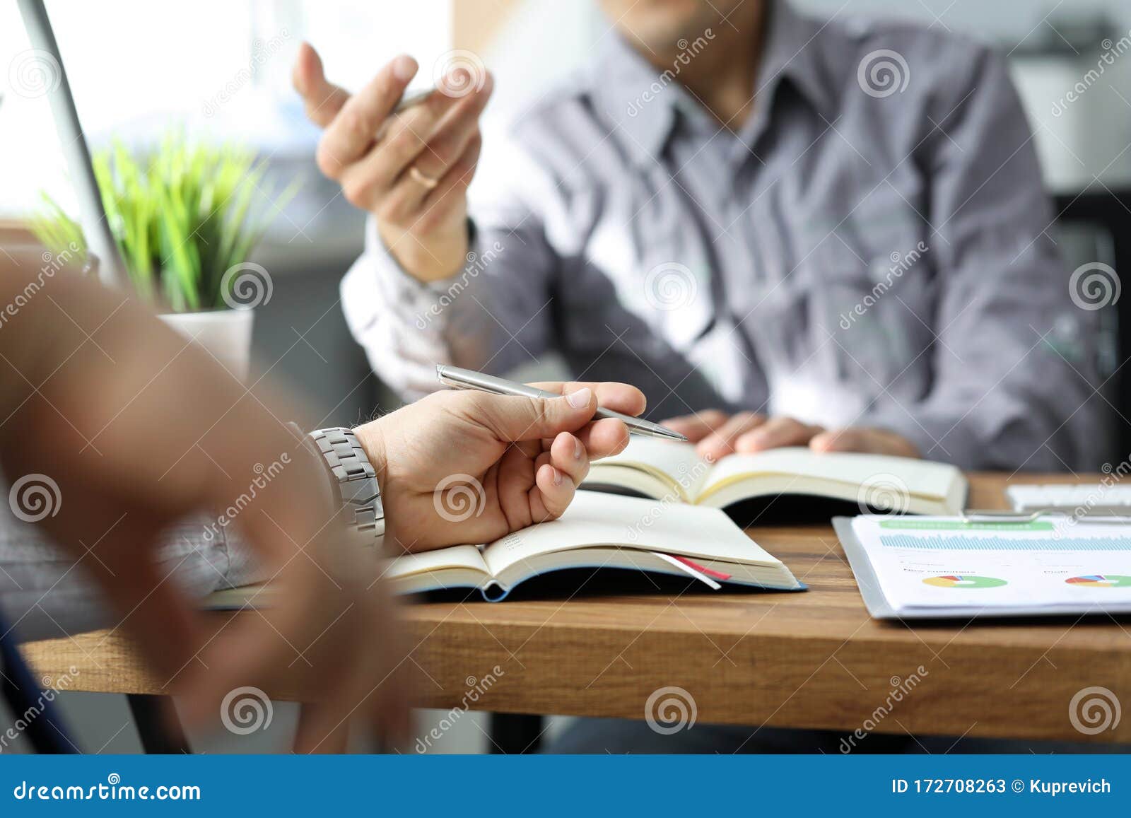 Discussion and Work on Project Implementation. Stock Image - Image of ...