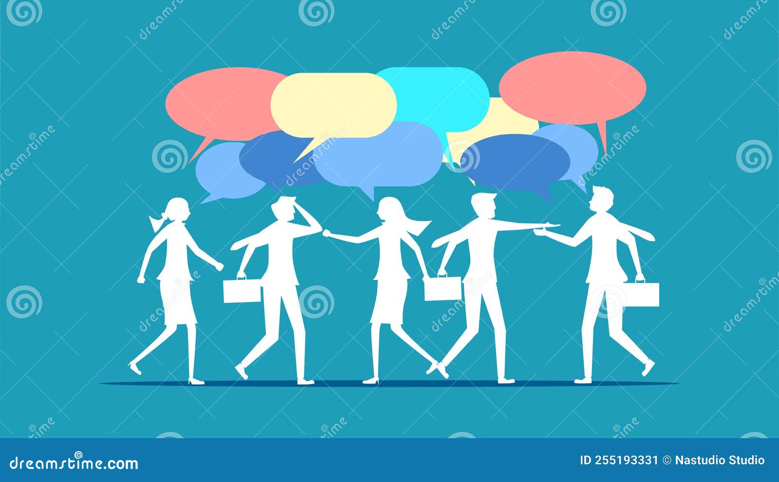 Discussions and Brainstorming. Colleagues on a Business Team Discussing ...