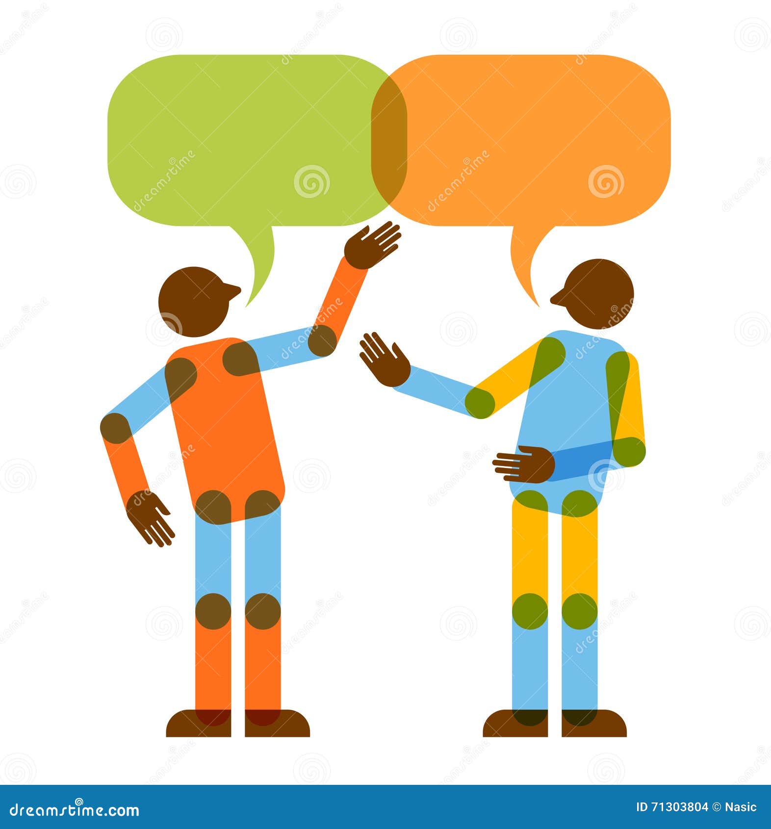 Discuter de deux personnes illustration de vecteur. Illustration du ...