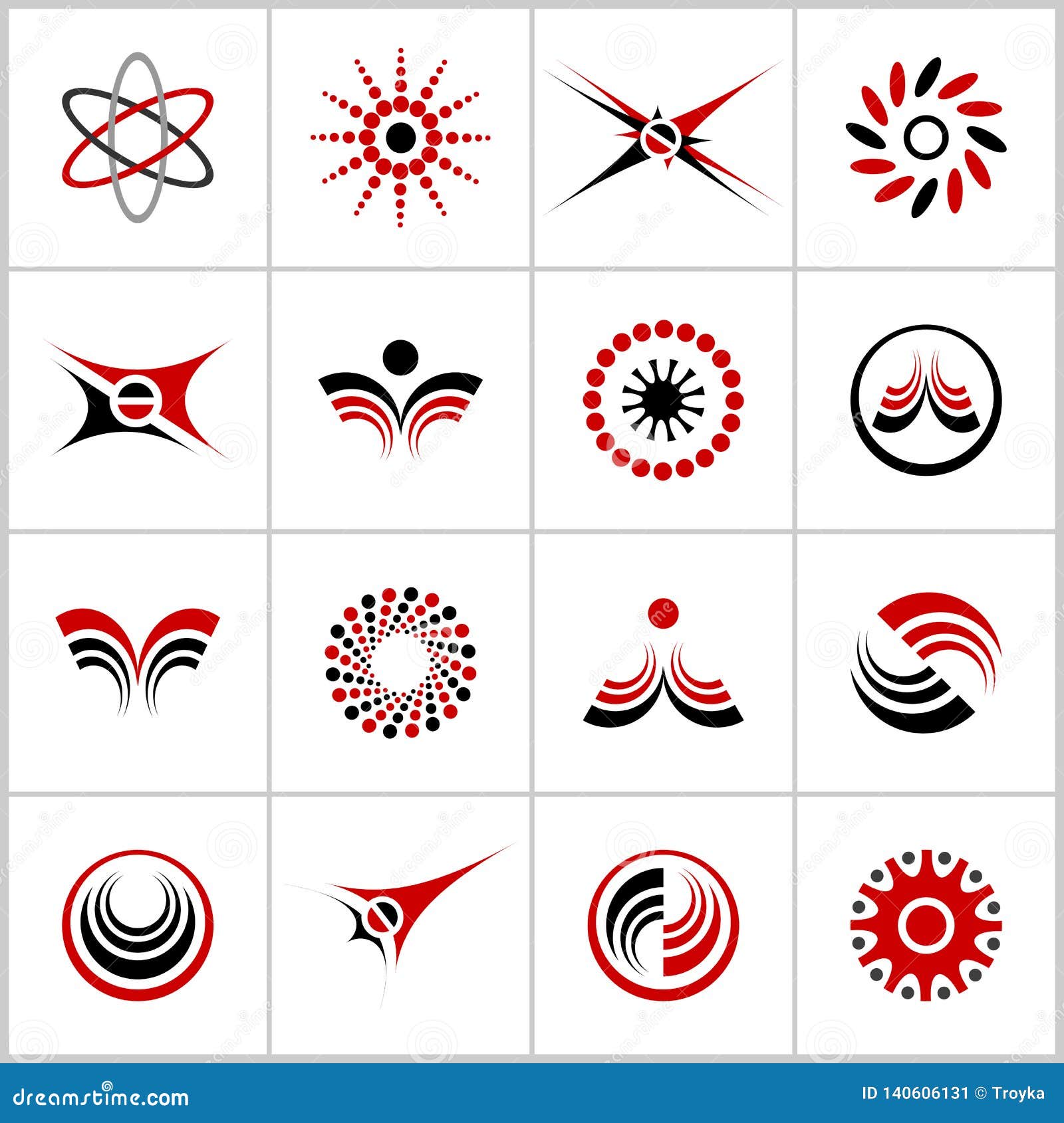 Diseñe El Conjunto De Elementos Iconos Abstractos Ilustración del ...