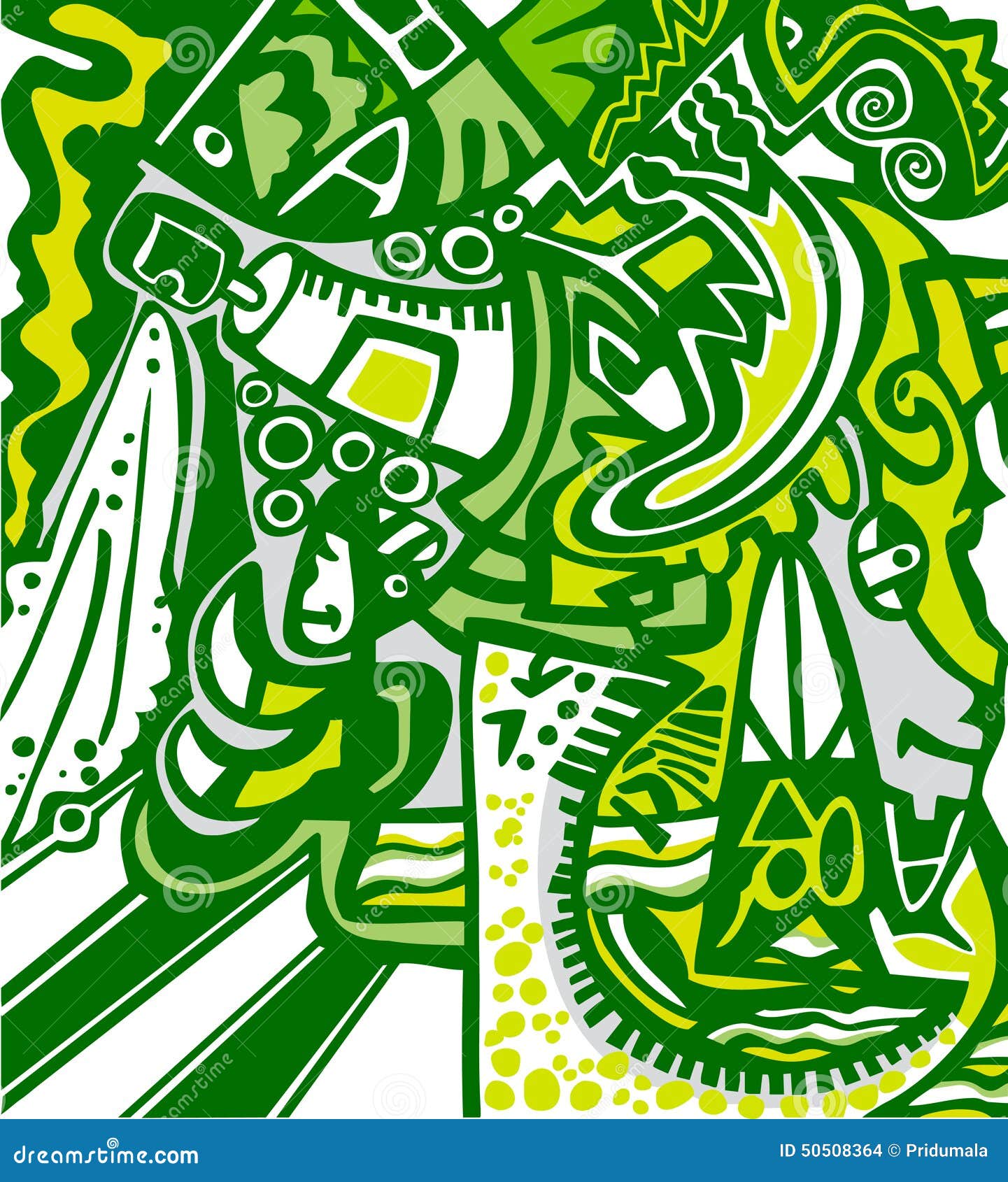 Diseño Abstracto En Estilo De La Pintada Ilustración del Vector ...