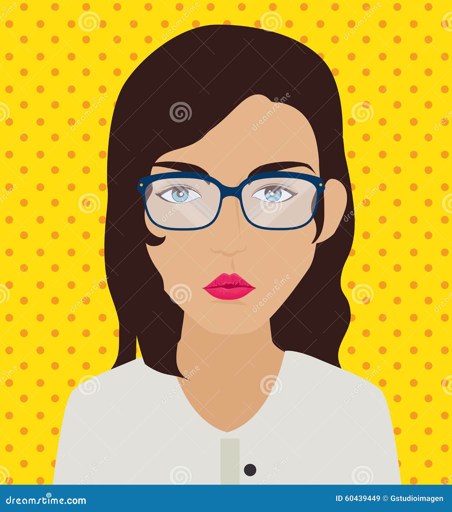 Diseño cómico ilustración del vector. Ilustración de hembra - 60439449