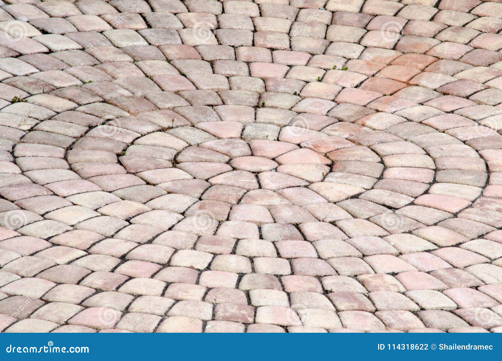 Diseño Circular Del Ladrillo Del Piso Foto de archivo - Imagen de ...