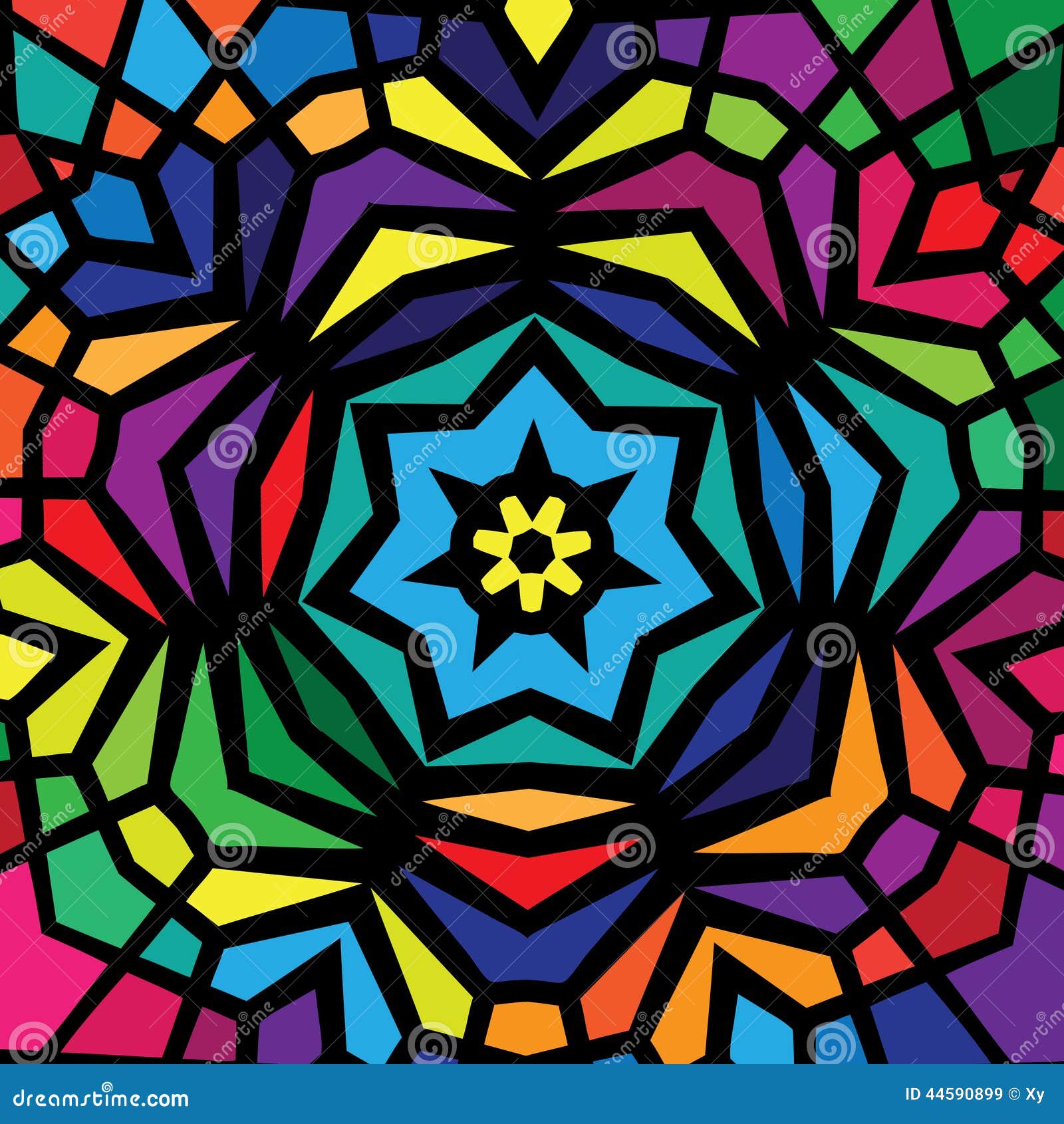 Diseño colorido del vitral ilustración del vector. Ilustración de ...