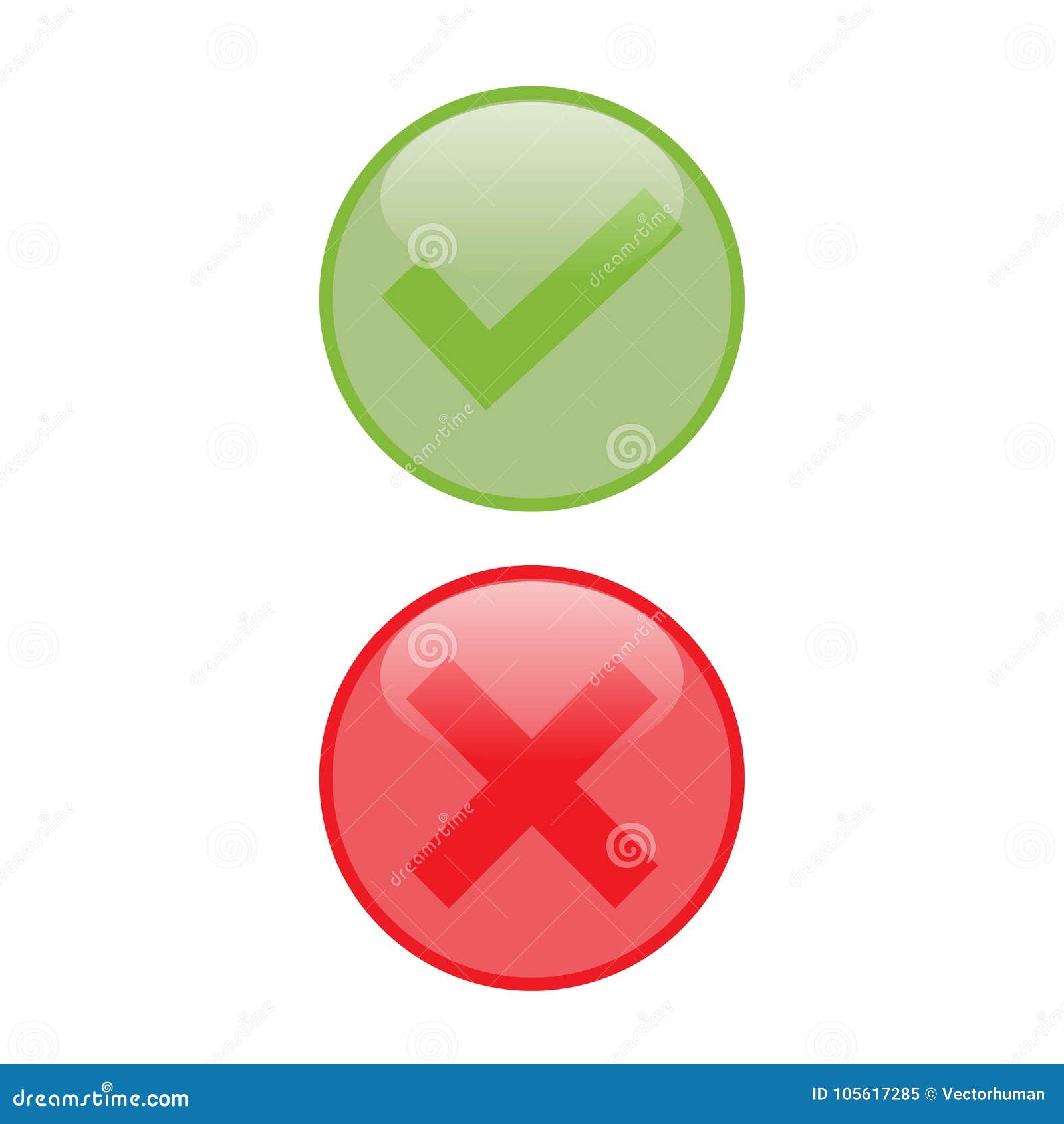 Diseño Correcto E Incorrecto Del Icono Ilustración del Vector ...