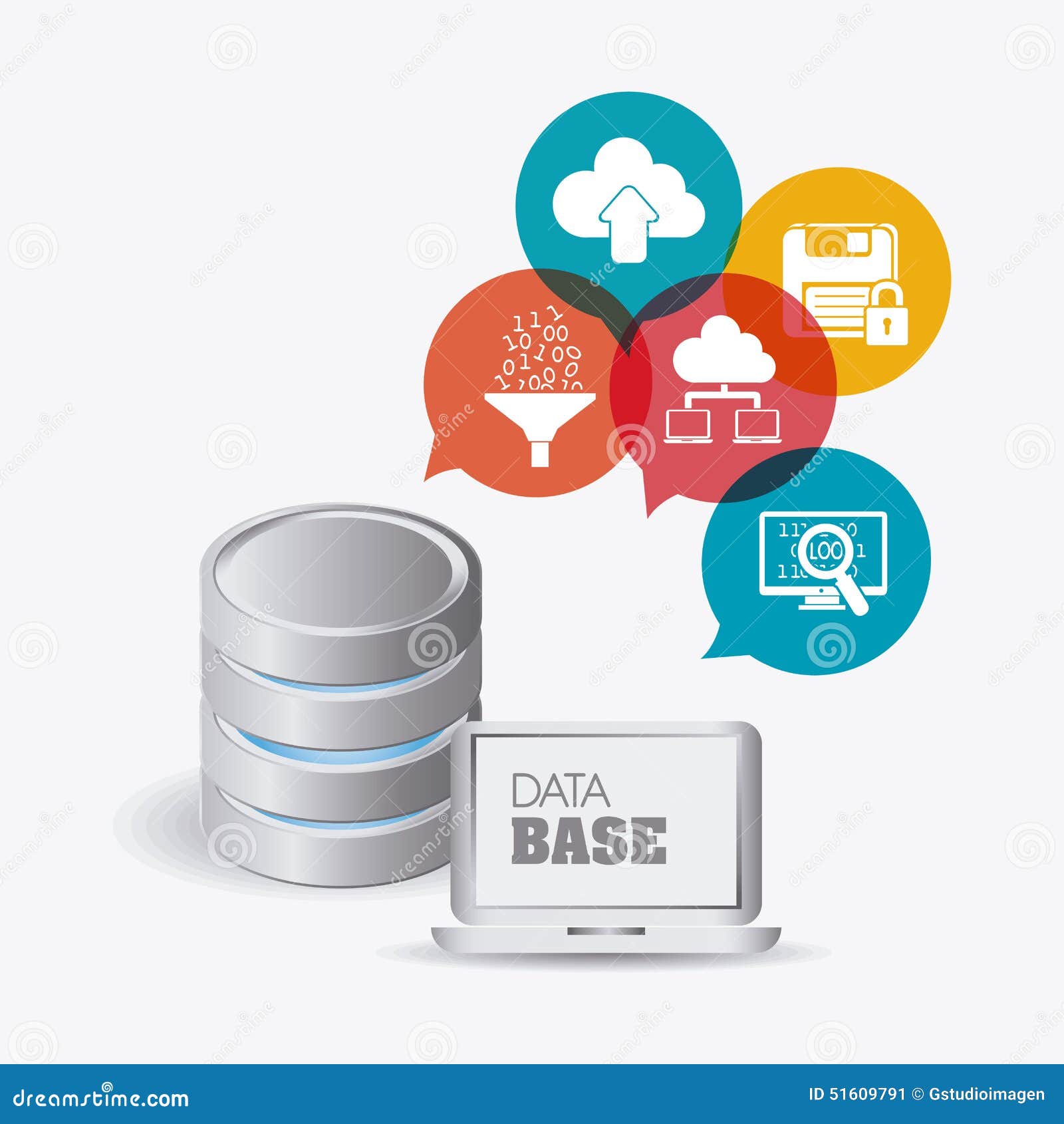 Diseño De Base De Datos, Ejemplo Del Vector Ilustración del Vector ...