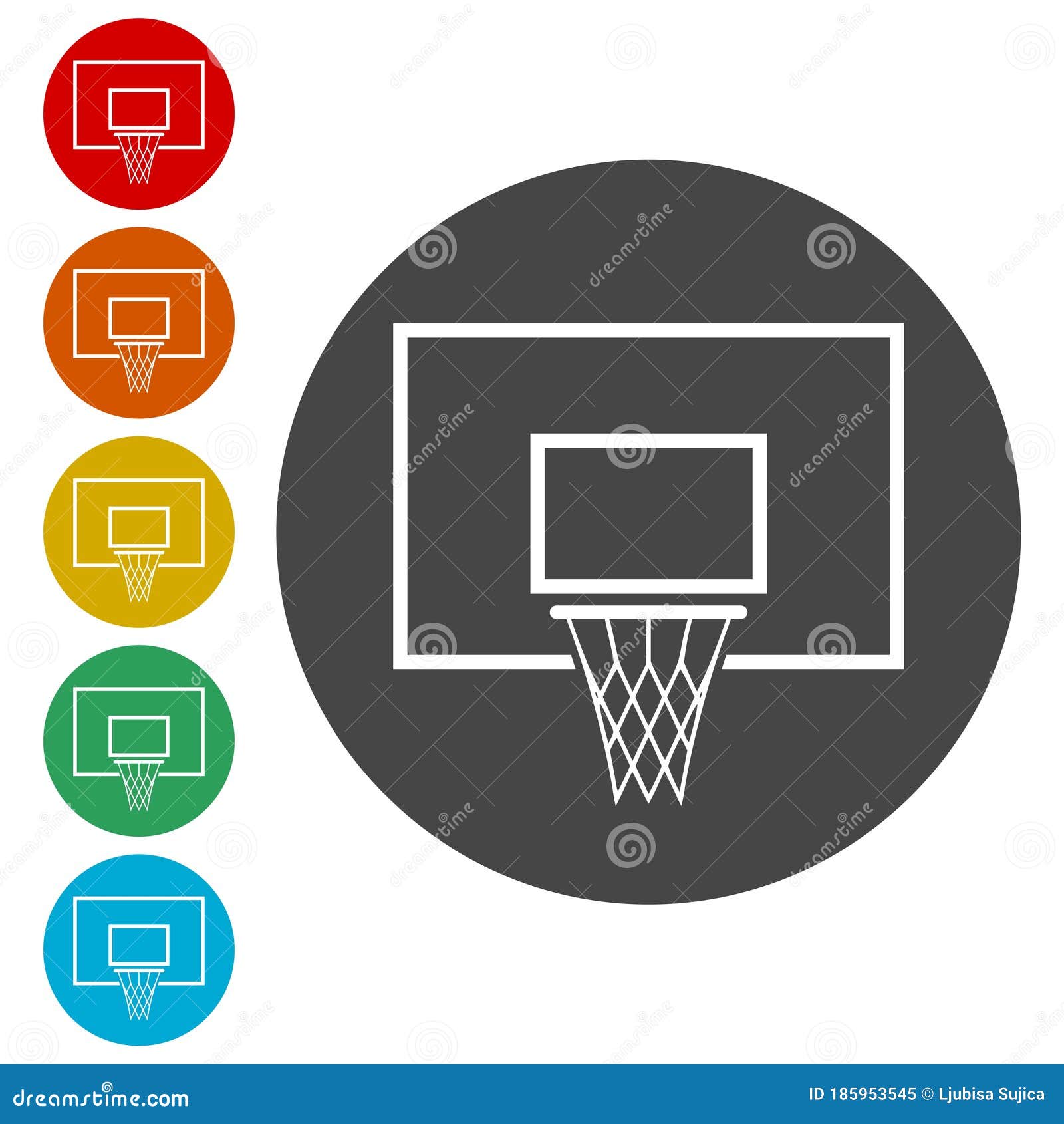 Diseño De Iconos De Baloncesto Ilustración del Vector - Ilustración de ...