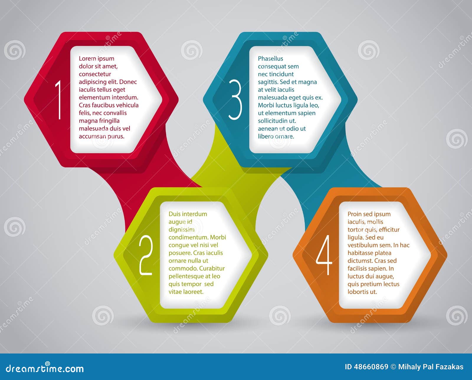 Diseño De Infographic Con Hexágonos Conectados Ilustración del Vector ...