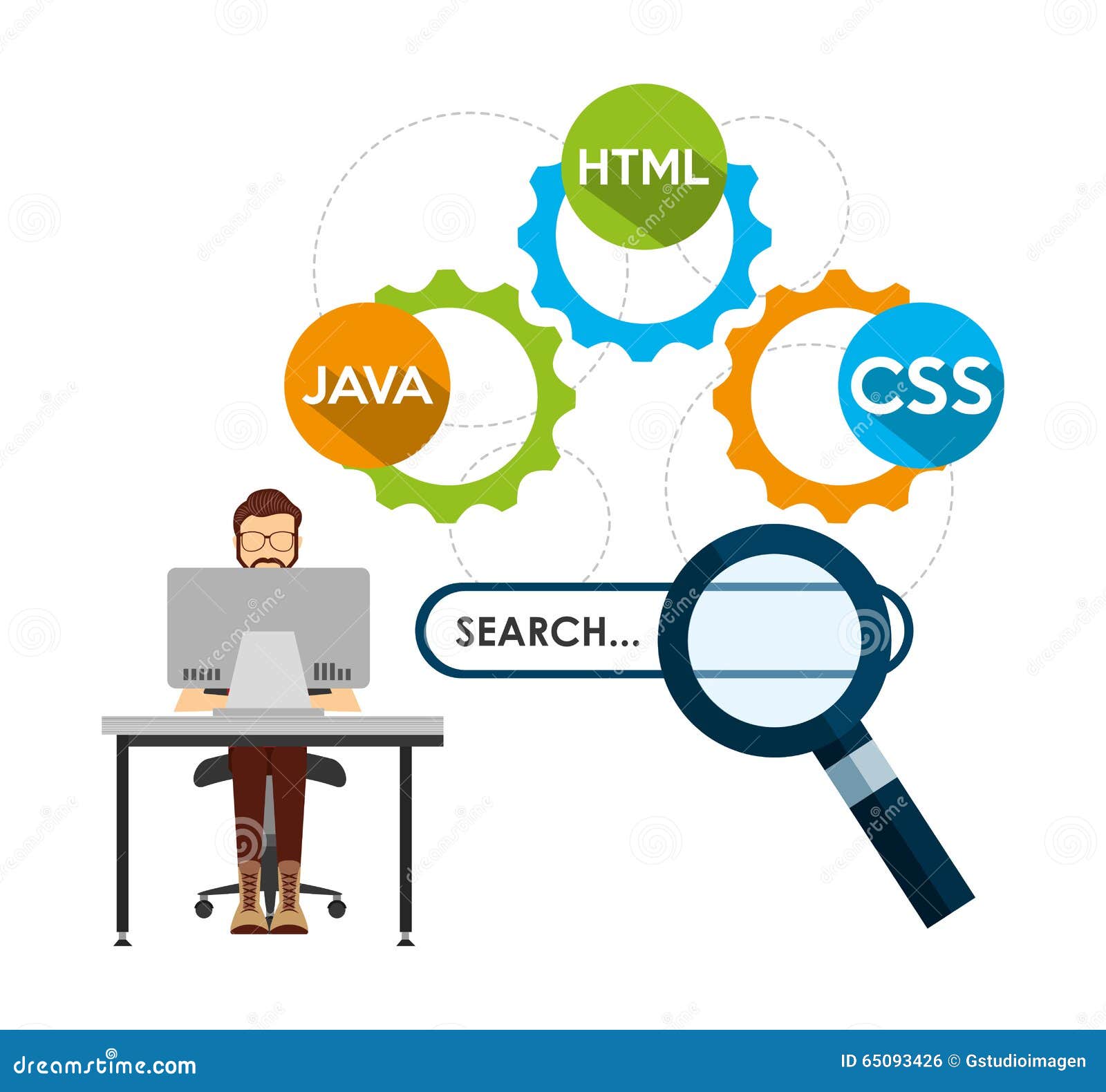 Diseño De La Lengua De Programación Stock de ilustración - Ilustración ...