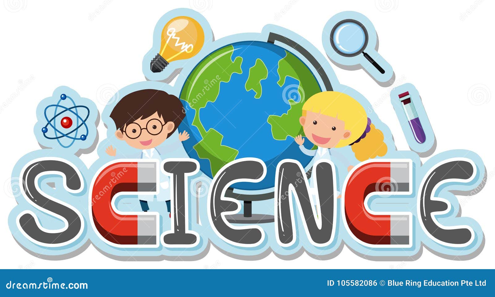 Diseño De La Palabra Para La Ciencia Ilustración del Vector ...
