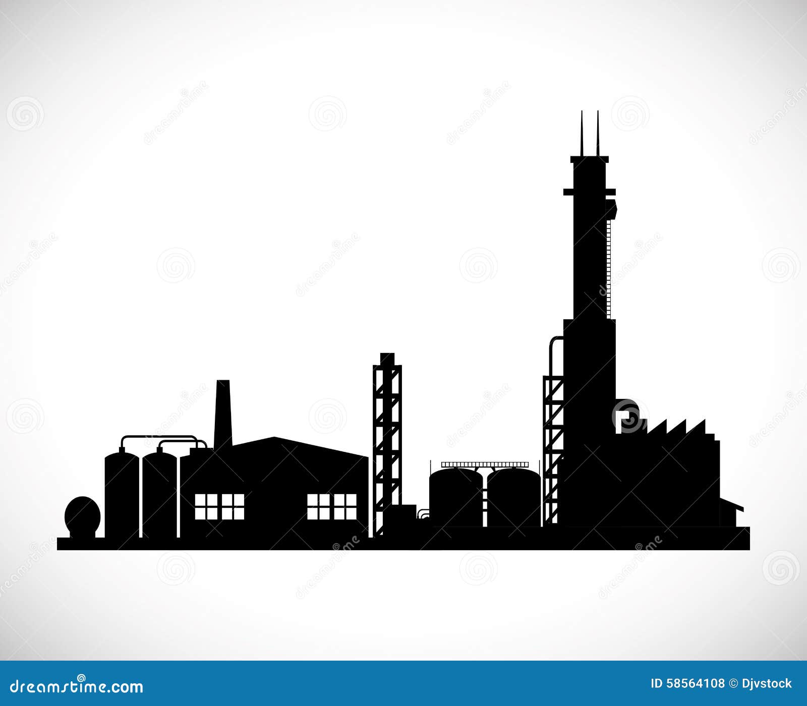 Diseño De La Planta Industrial Ilustración del Vector - Ilustración de ...