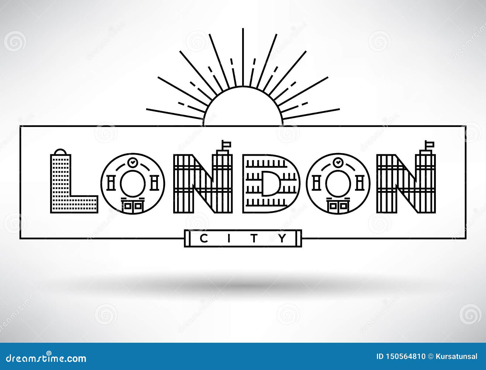 Diseño De La Tipografía De La Ciudad De Londres Con Las Letras ...