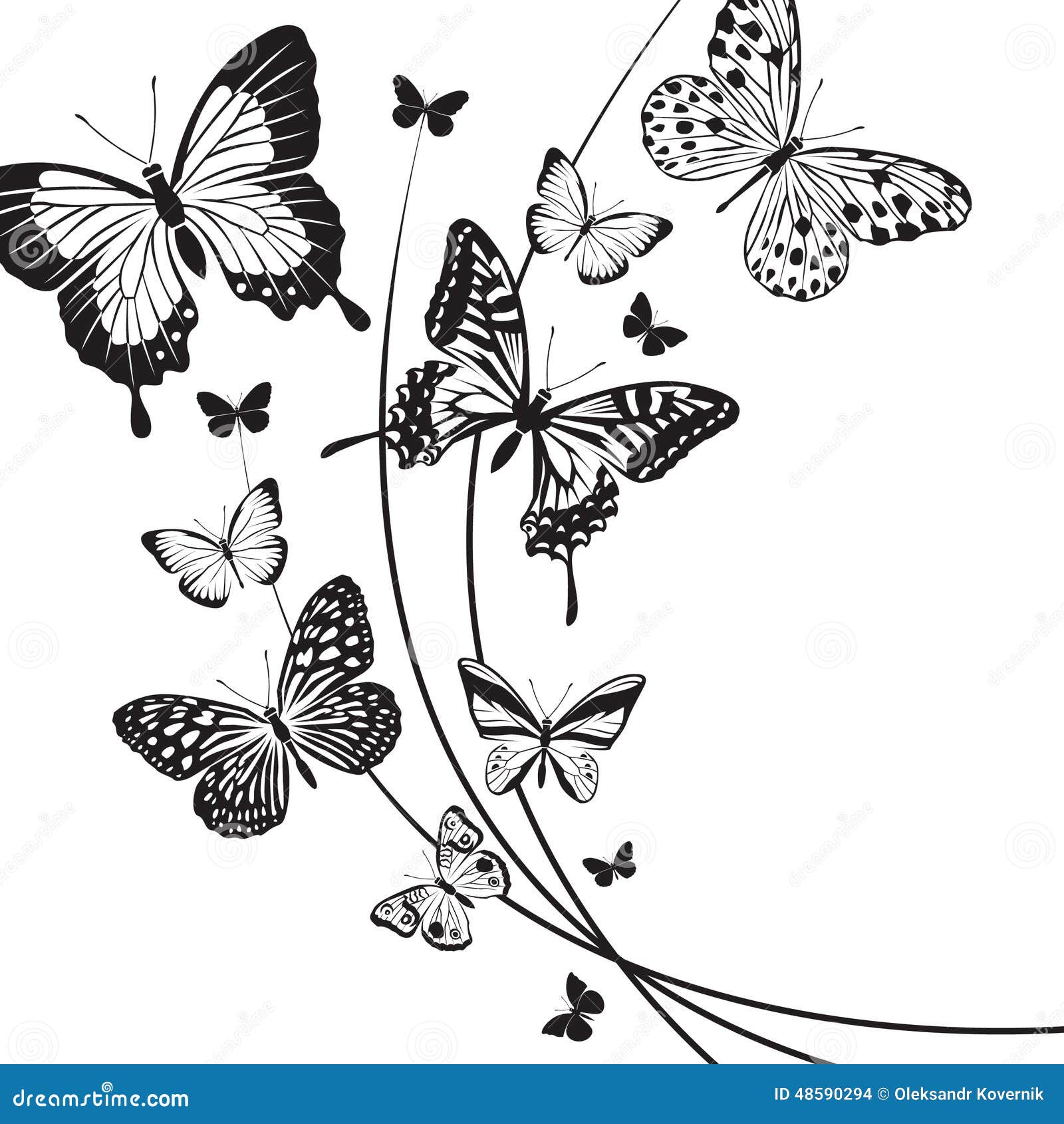 Diseño de las mariposas ilustración del vector. Ilustración de elemento ...