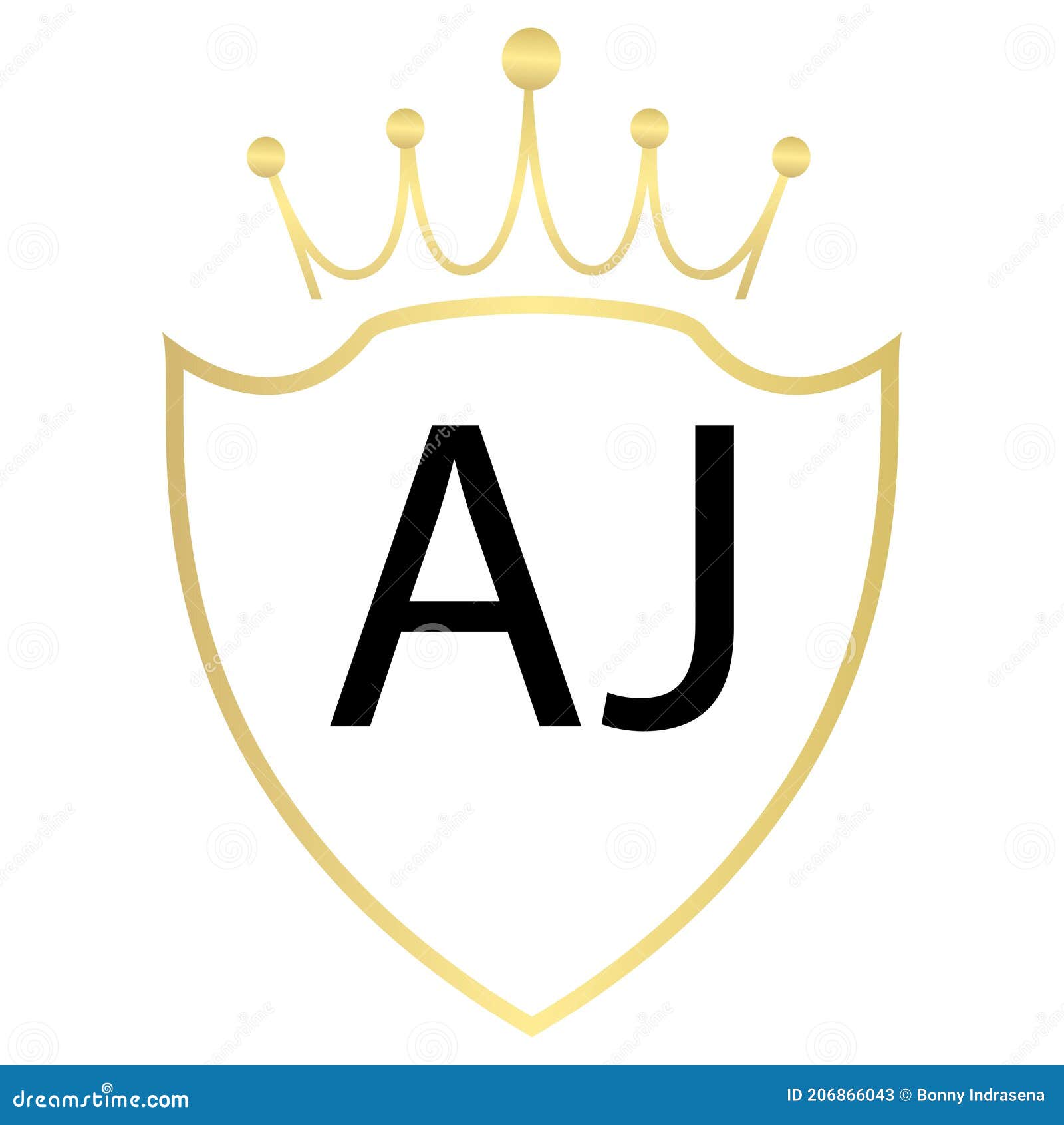 Diseño De Logotipo De Letra Aj Con Estilo Simple Ilustración del Vector ...