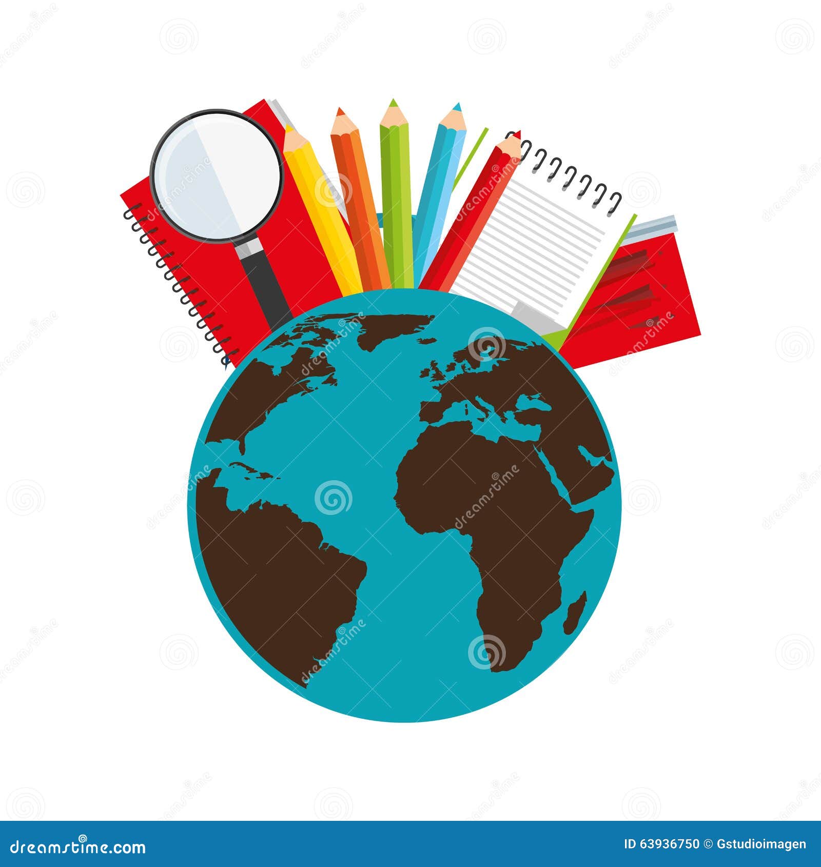 Diseño De Los Elementos De La Escuela Ilustración del Vector ...