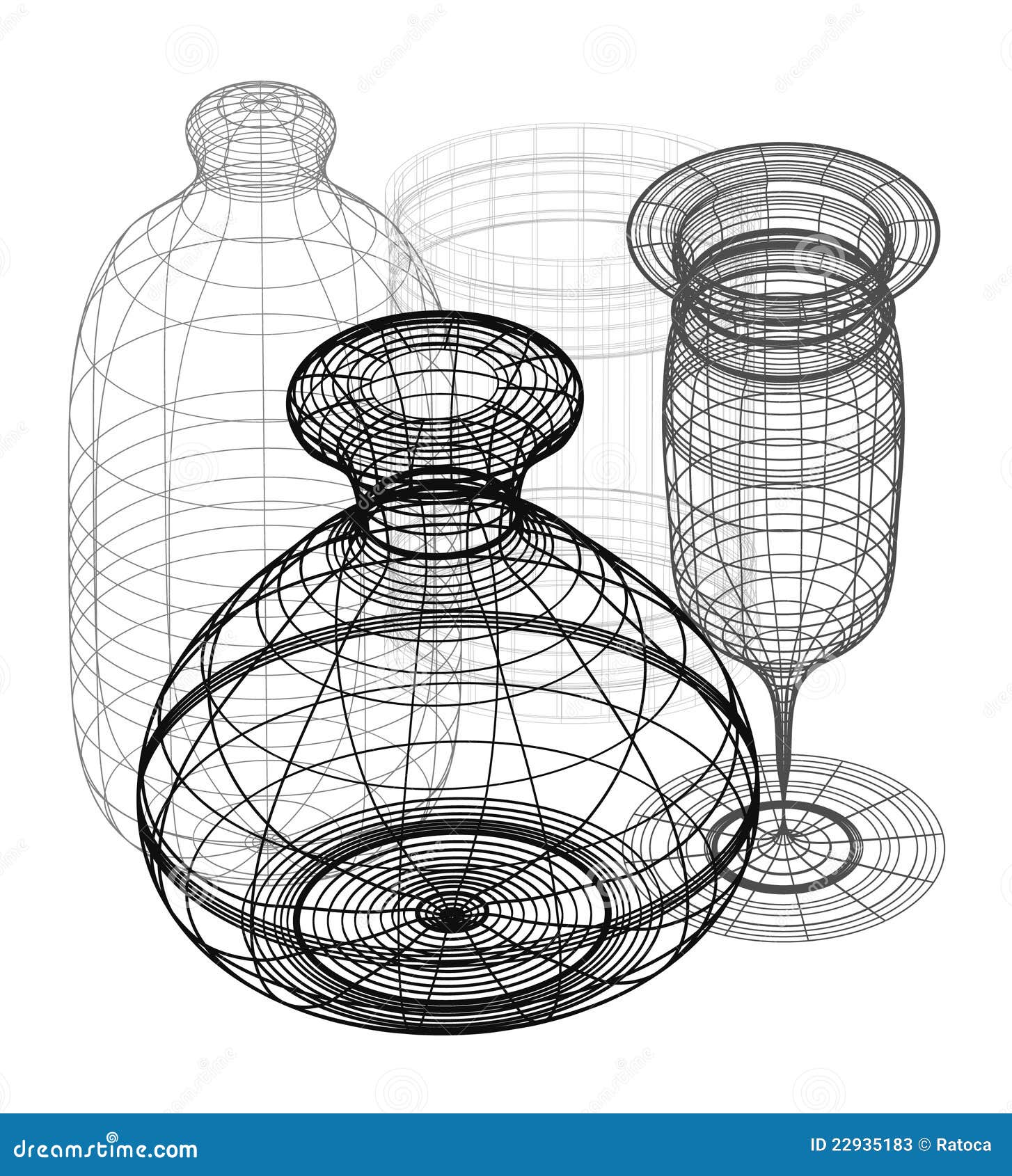 Diseño de los objetos 3d ilustración del vector. Ilustración de ...