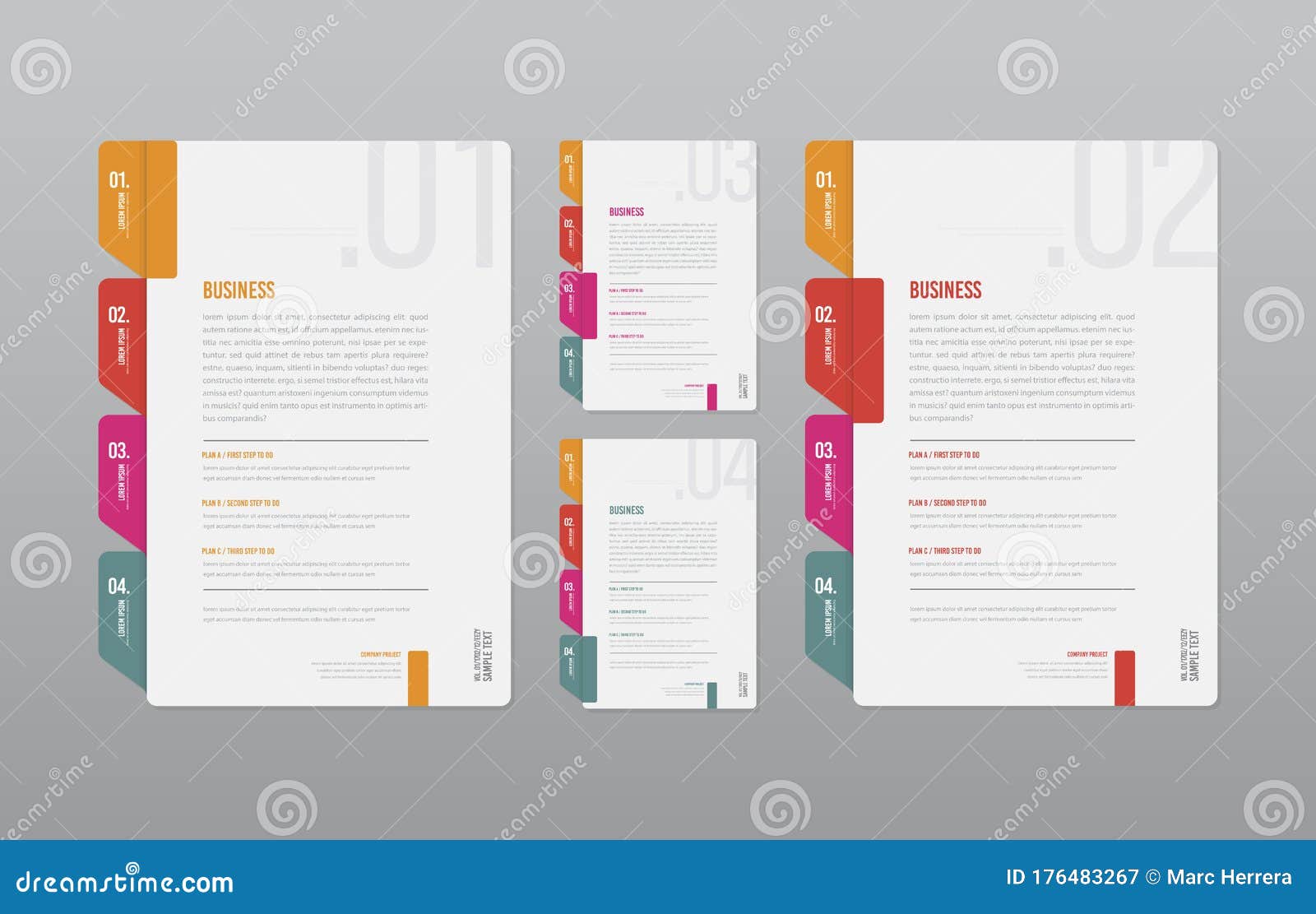 Diseño De Plantilla De Documento De índice Blanco Stock de ilustración ...