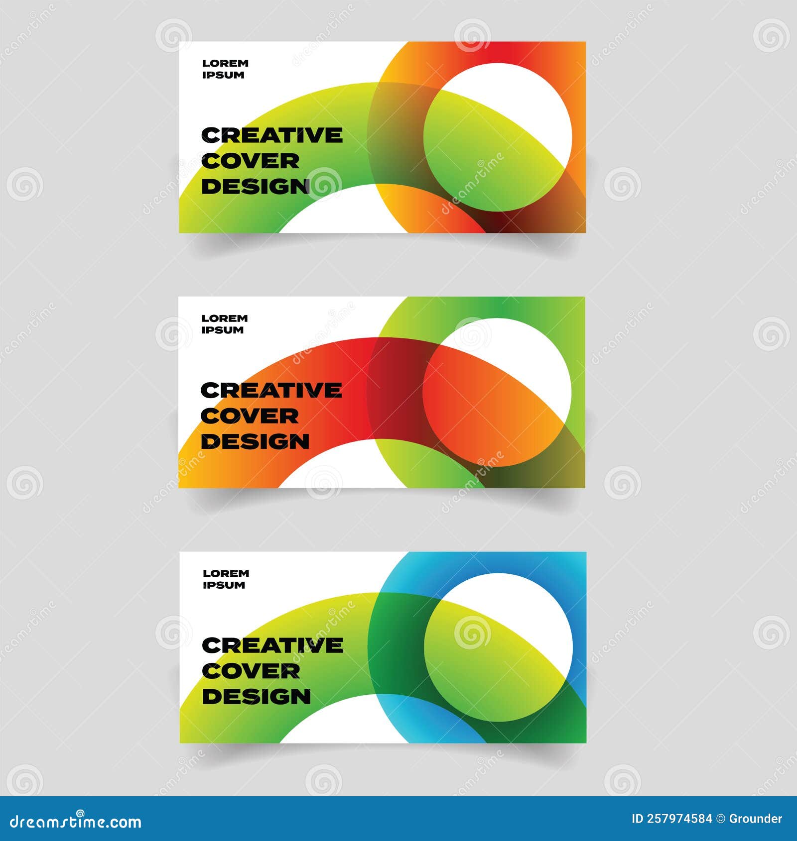 Diseño De Portada Creativa Abstracto Para Web Y Social Ilustración del ...