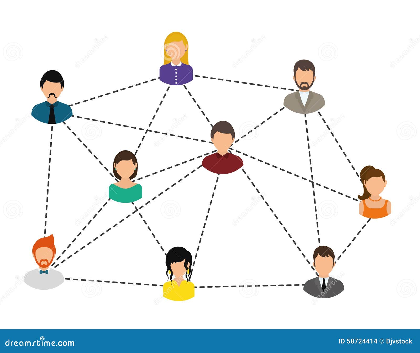 Diseño de red ilustración del vector. Ilustración de teamwork - 58724414