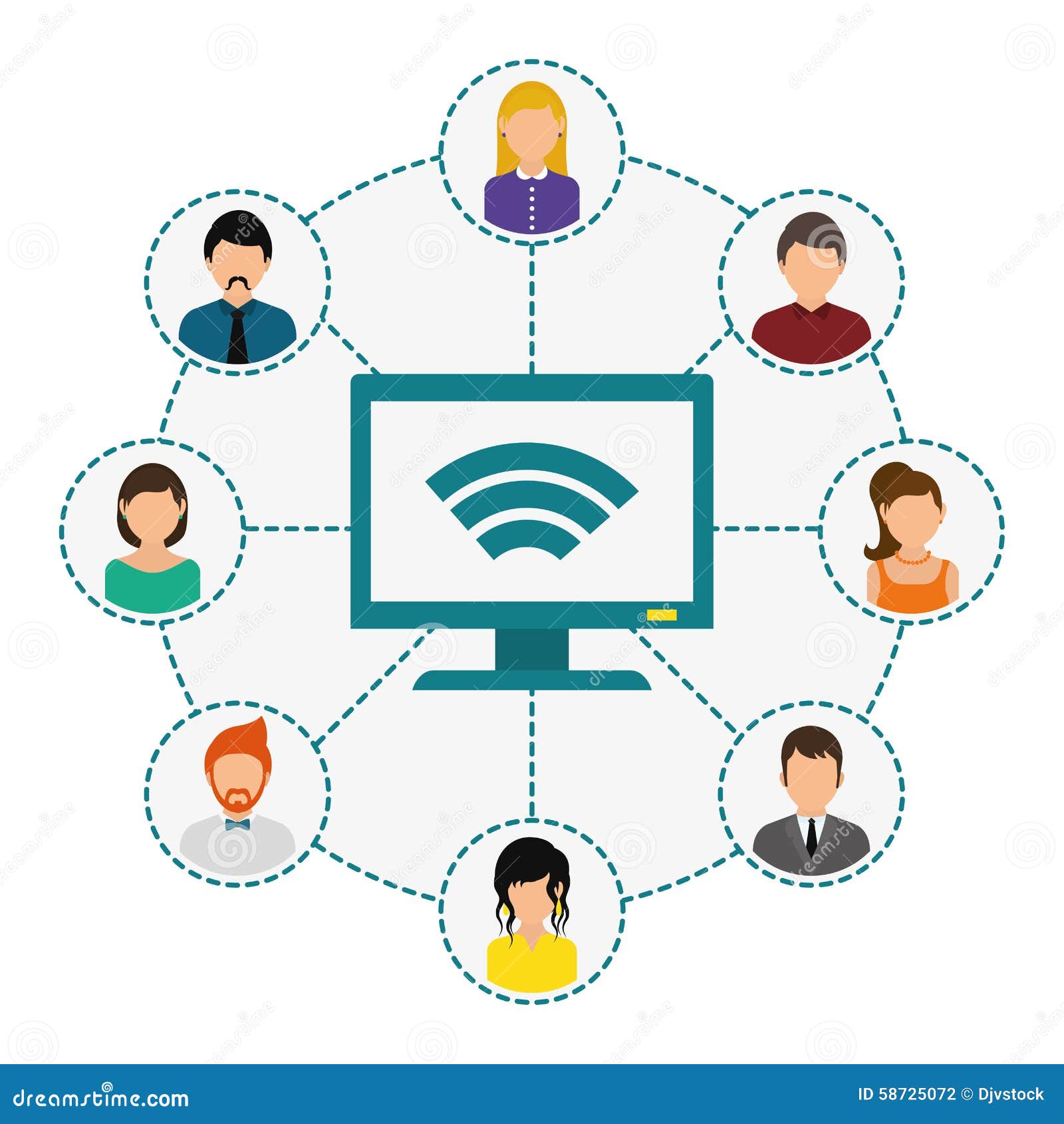 Diseño de red ilustración del vector. Ilustración de internet - 58725072