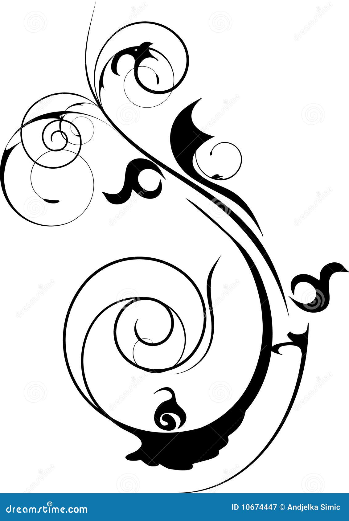 Diseño decorativo negro ilustración del vector. Ilustración de ...