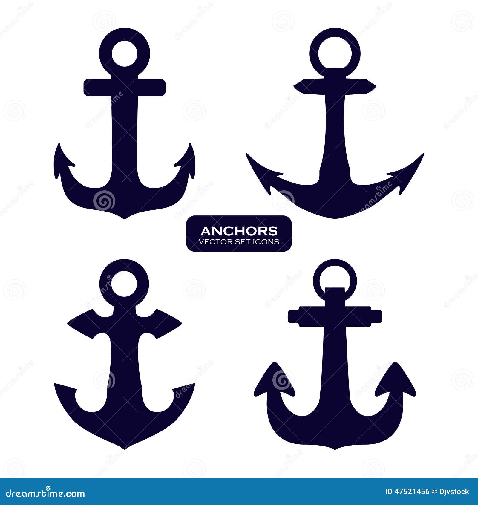 Diseño del ancla ilustración del vector. Ilustración de viejo - 47521456