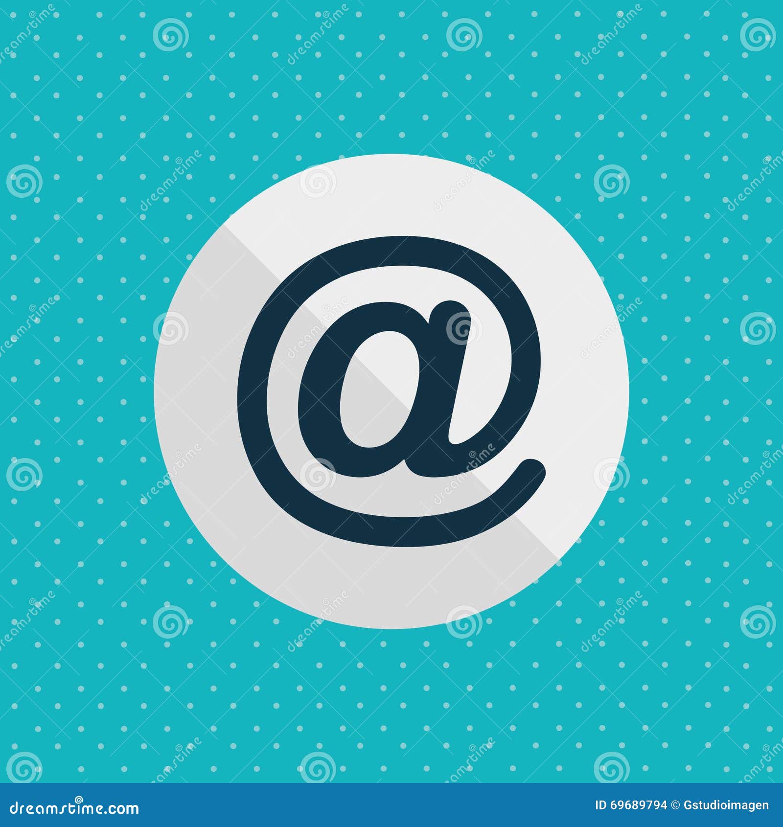 Diseño Del Icono Del Arroba Stock de ilustración - Ilustración de ...