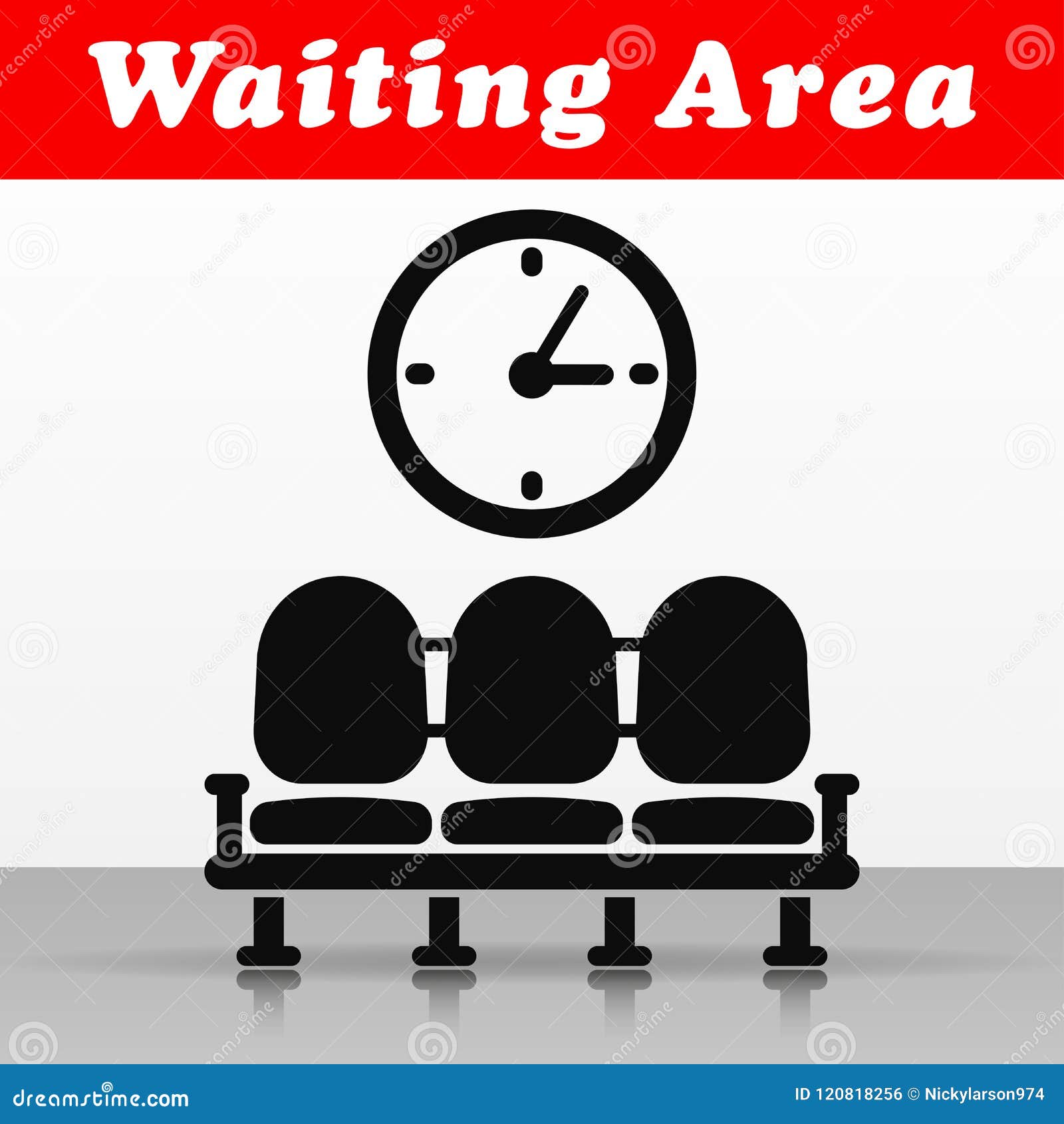 Diseño Del Icono Del Vector De La Zona De Espera Ilustración del Vector ...