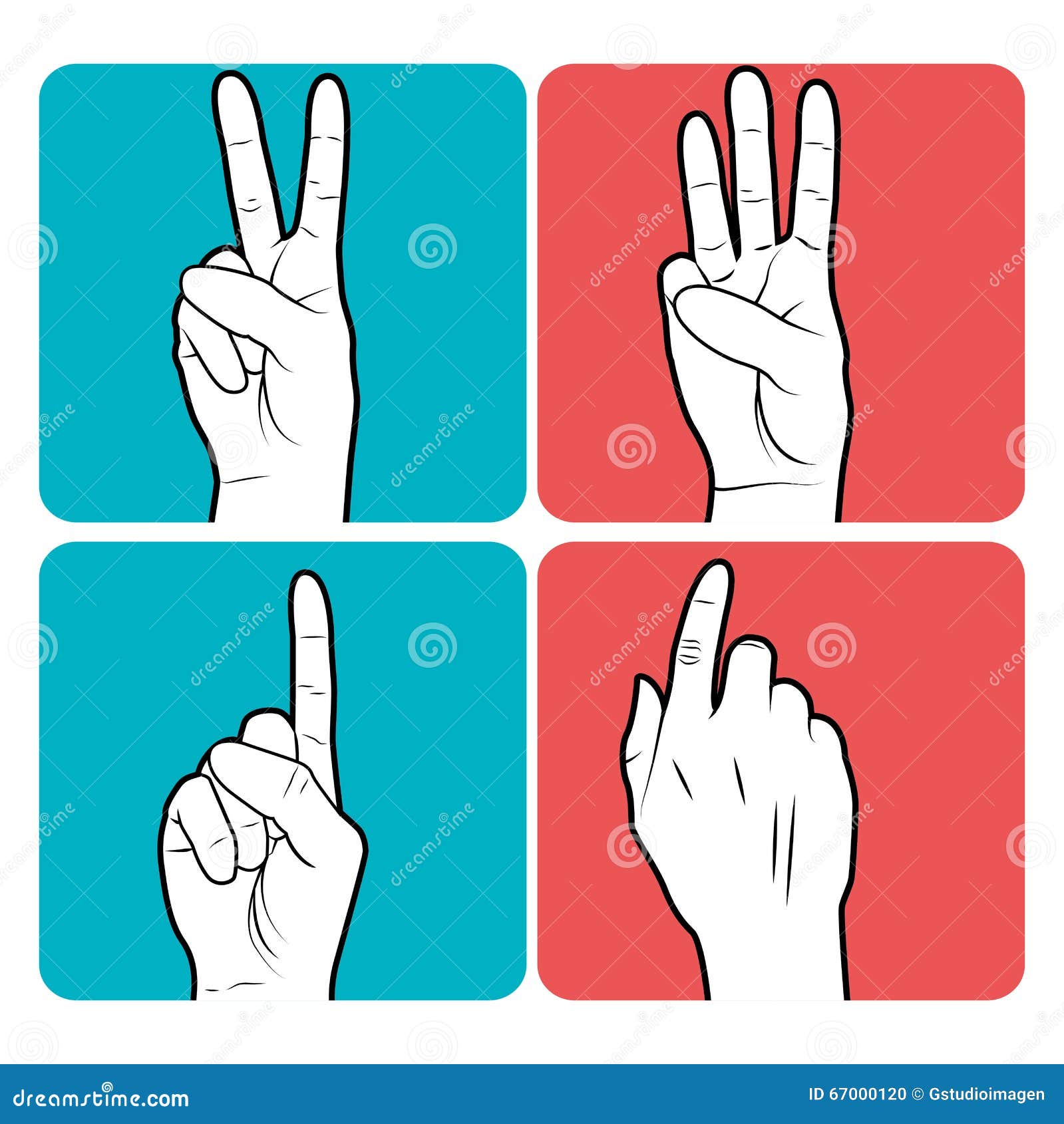 Diseño Del Lenguaje De Signos Stock de ilustración - Ilustración de ...