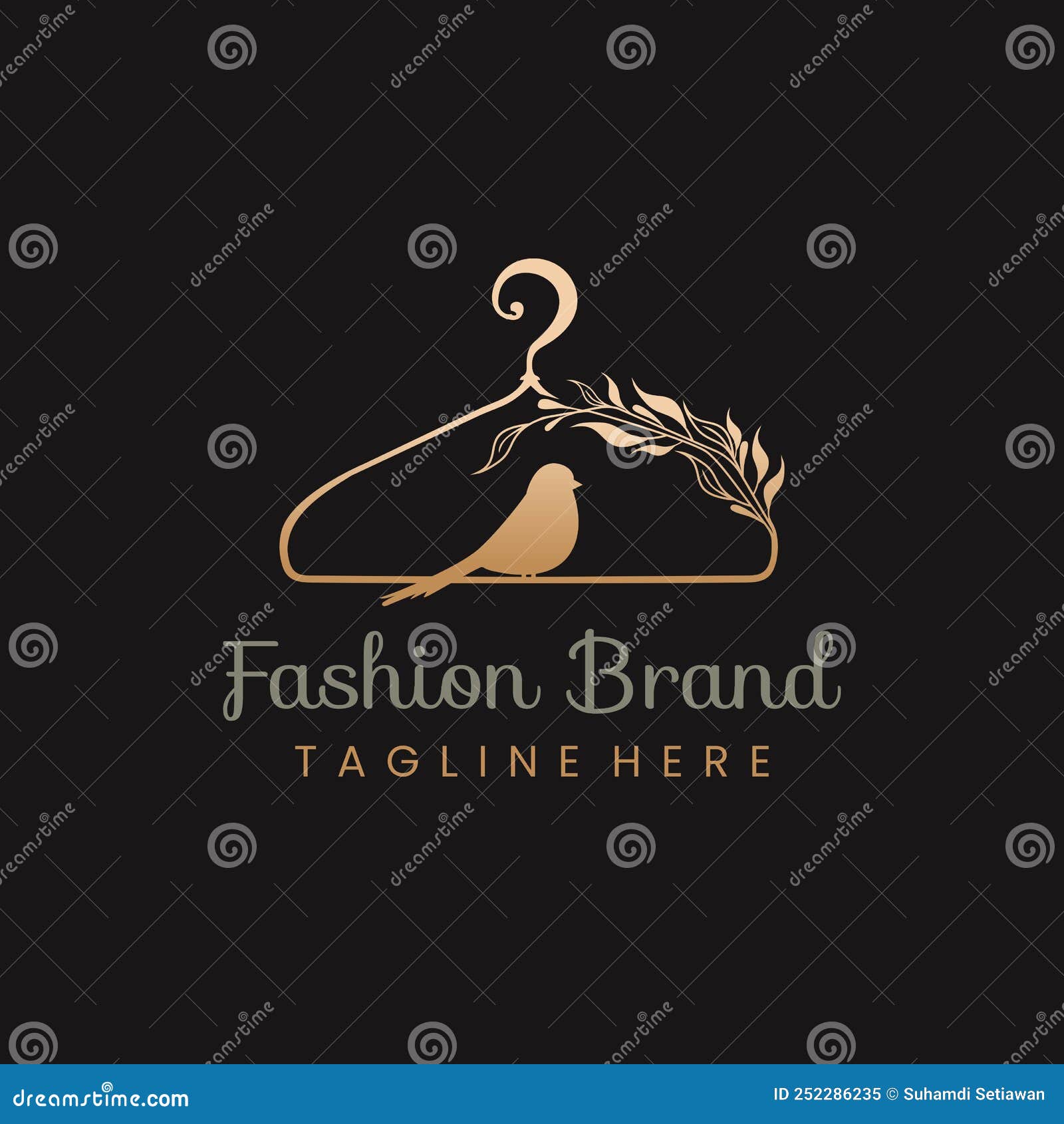 Diseño Del Logo De Ropa De Percha De Moda Ilustración del Vector ...