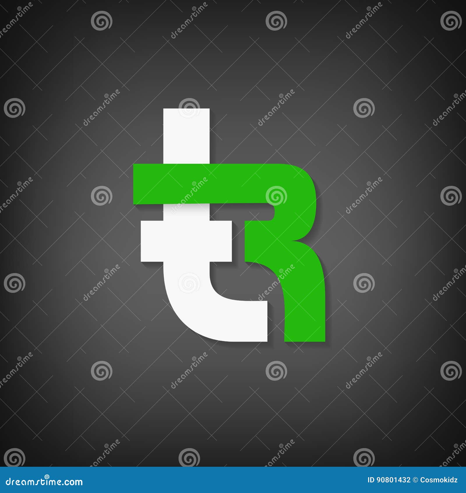 Diseño Del Logotipo De Las Letras Del Rt Stock de ilustración ...