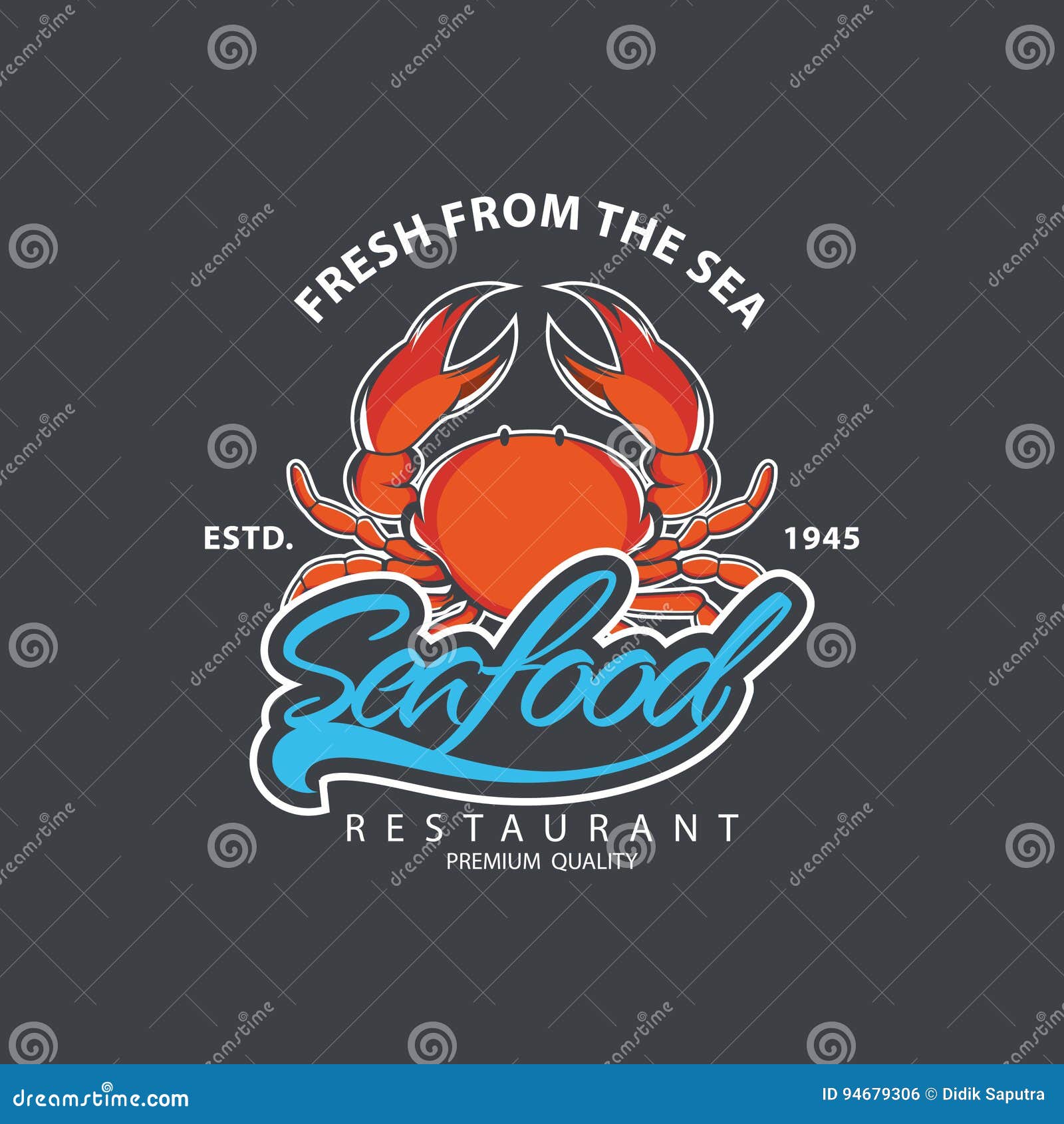 Diseño Del Logotipo De Los Mariscos Ilustración del Vector ...