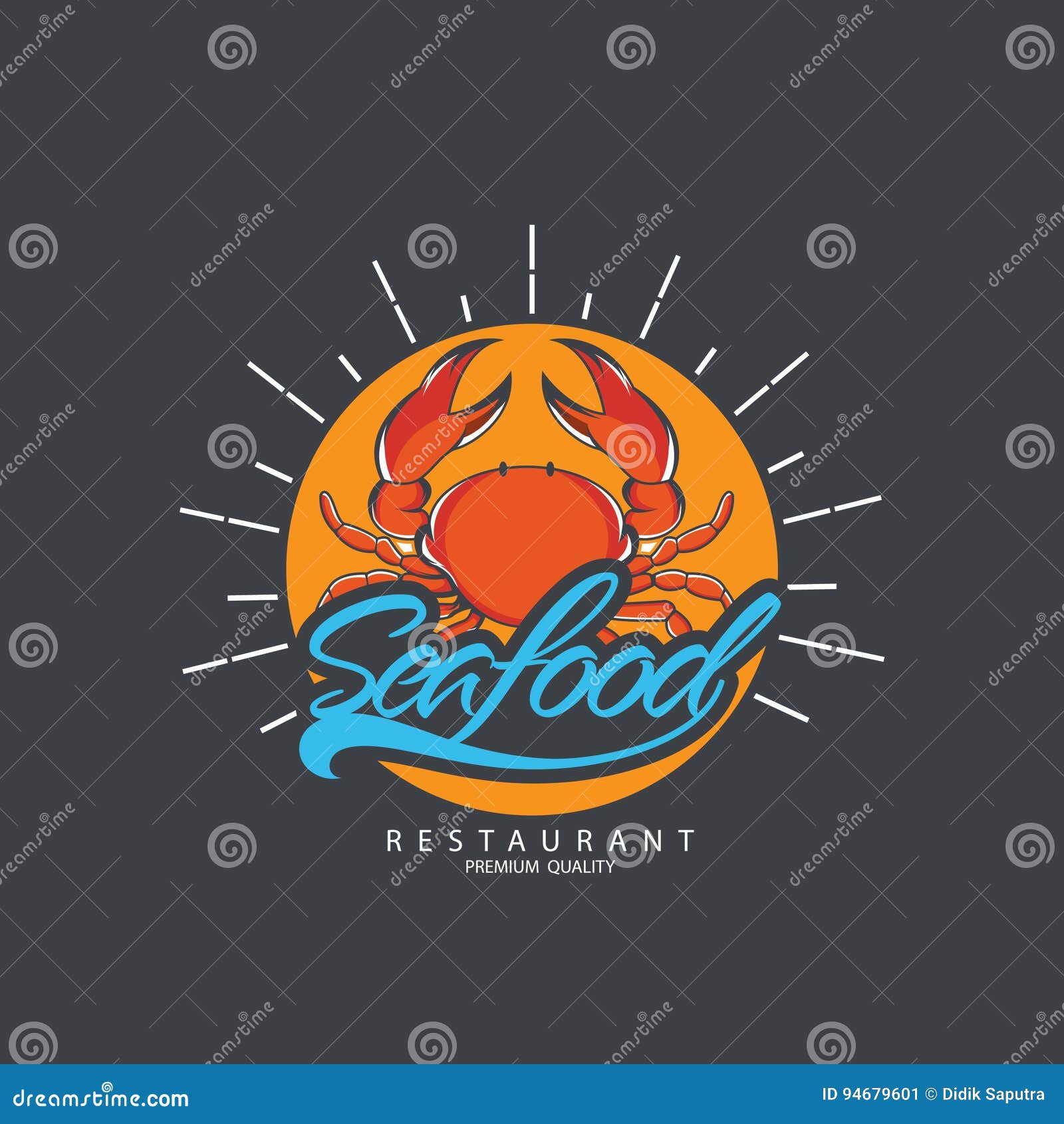 Diseño Del Logotipo De Los Mariscos Ilustración del Vector ...