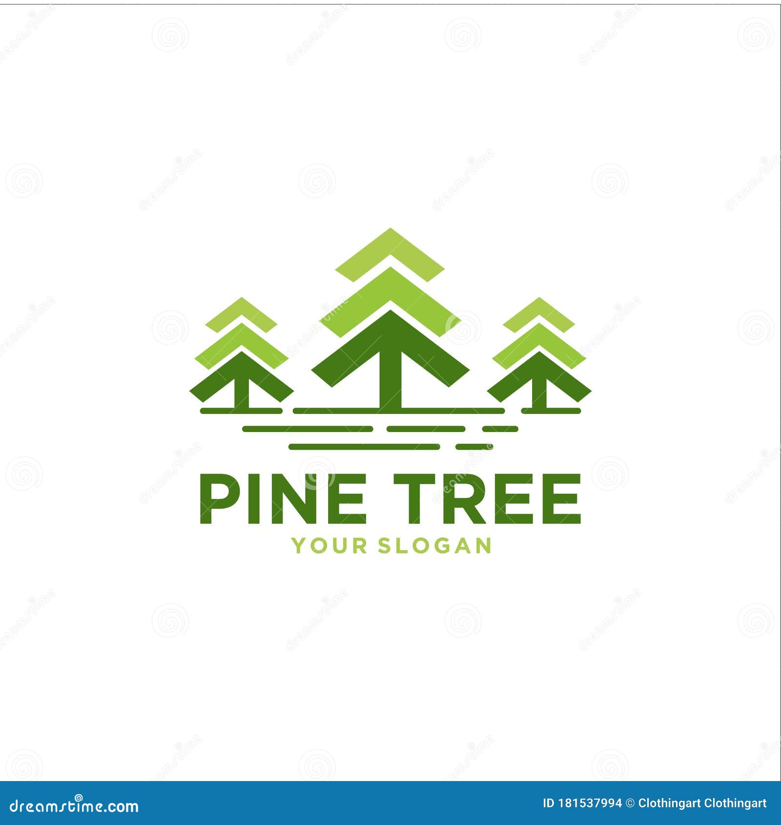 Diseño Del Logotipo De Un Vector De Pino Ilustración del Vector ...