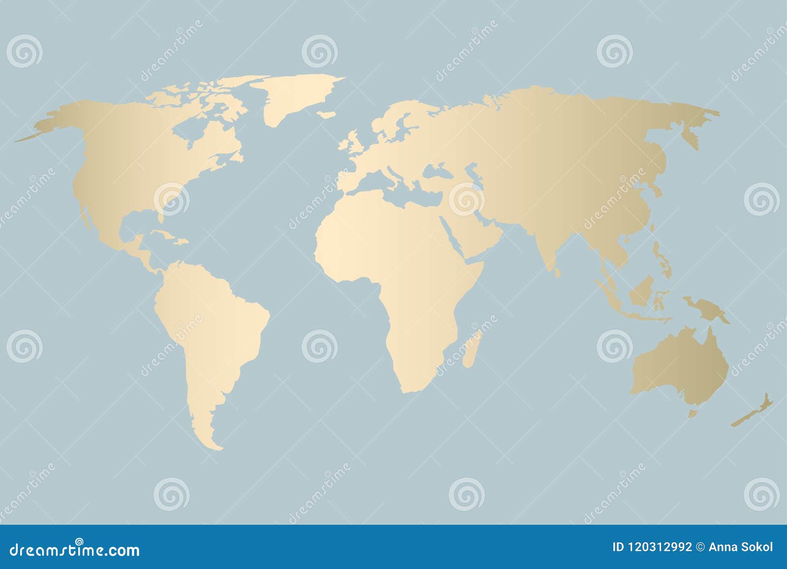 Diseño Del Mapa Del Mundo Del Oro Ilustración del Vector - Ilustración ...