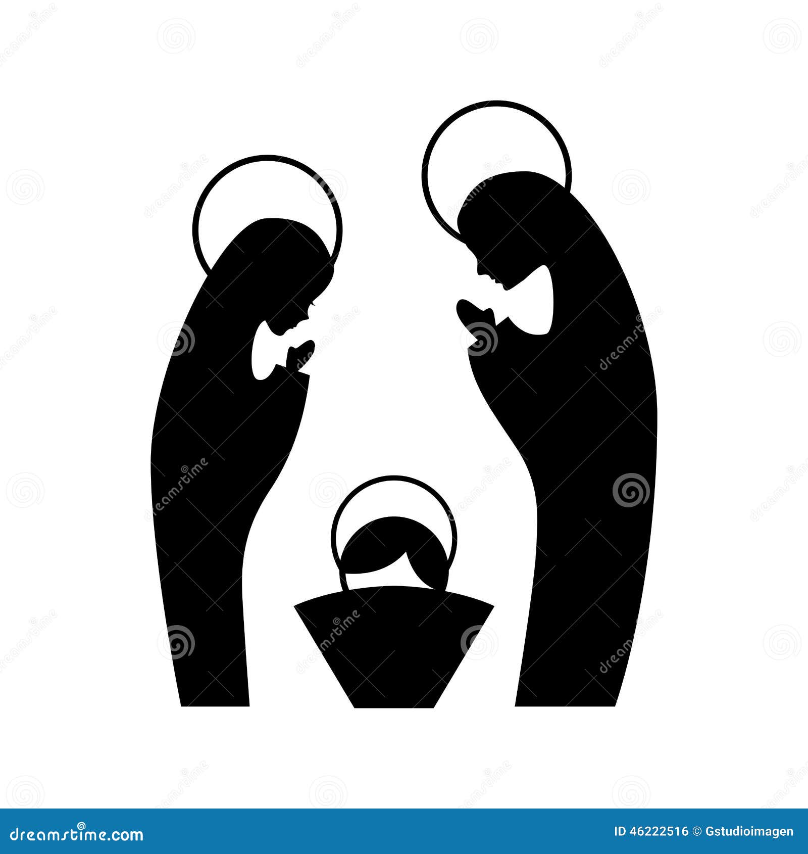 Diseño del pesebre ilustración del vector. Ilustración de cristo - 46222516