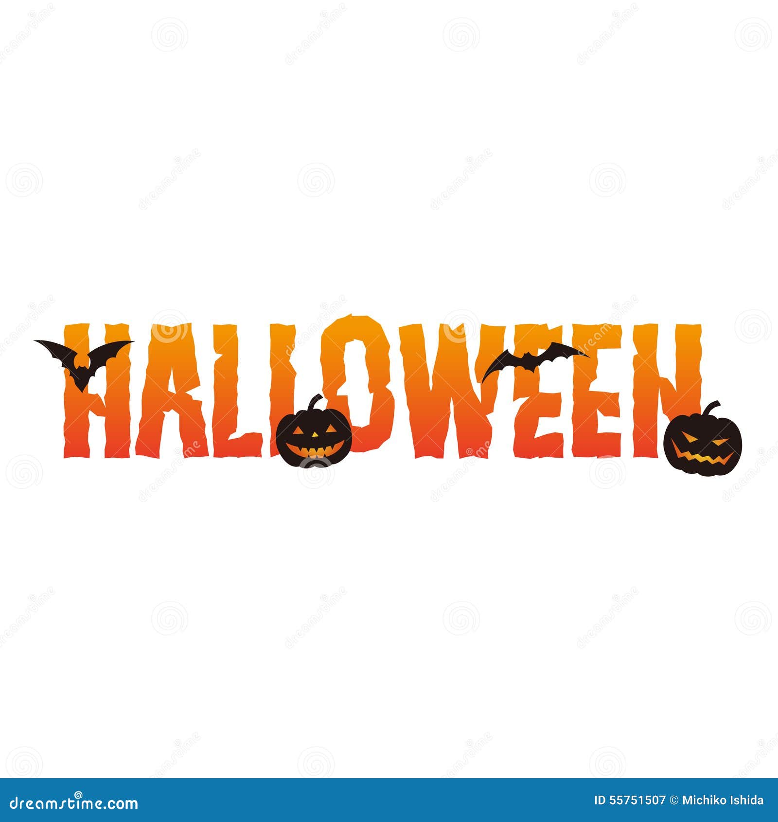 Diseño Del Texto De Halloween Ilustración del Vector - Ilustración de ...